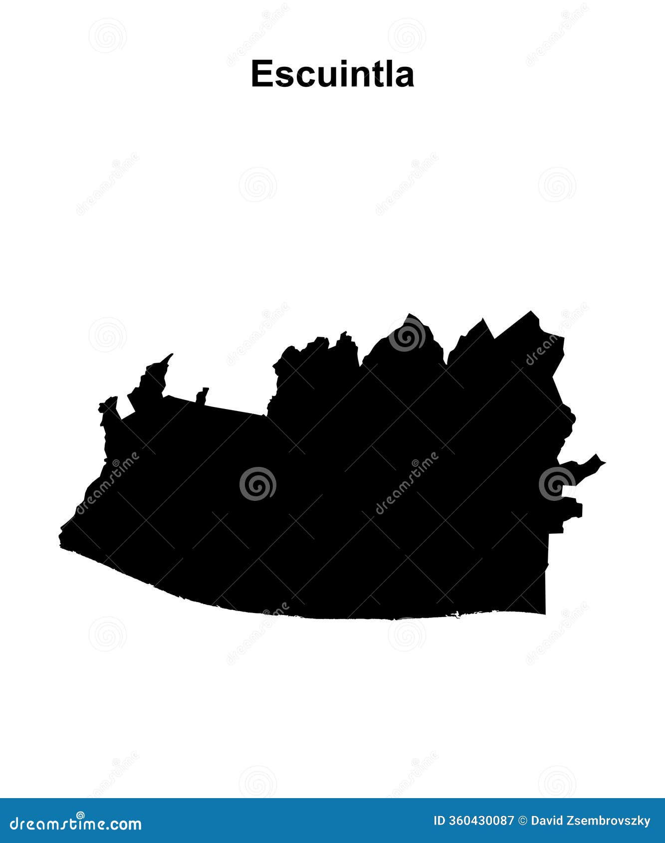 Escuintla outline map stock illustration. Illustration of department ...