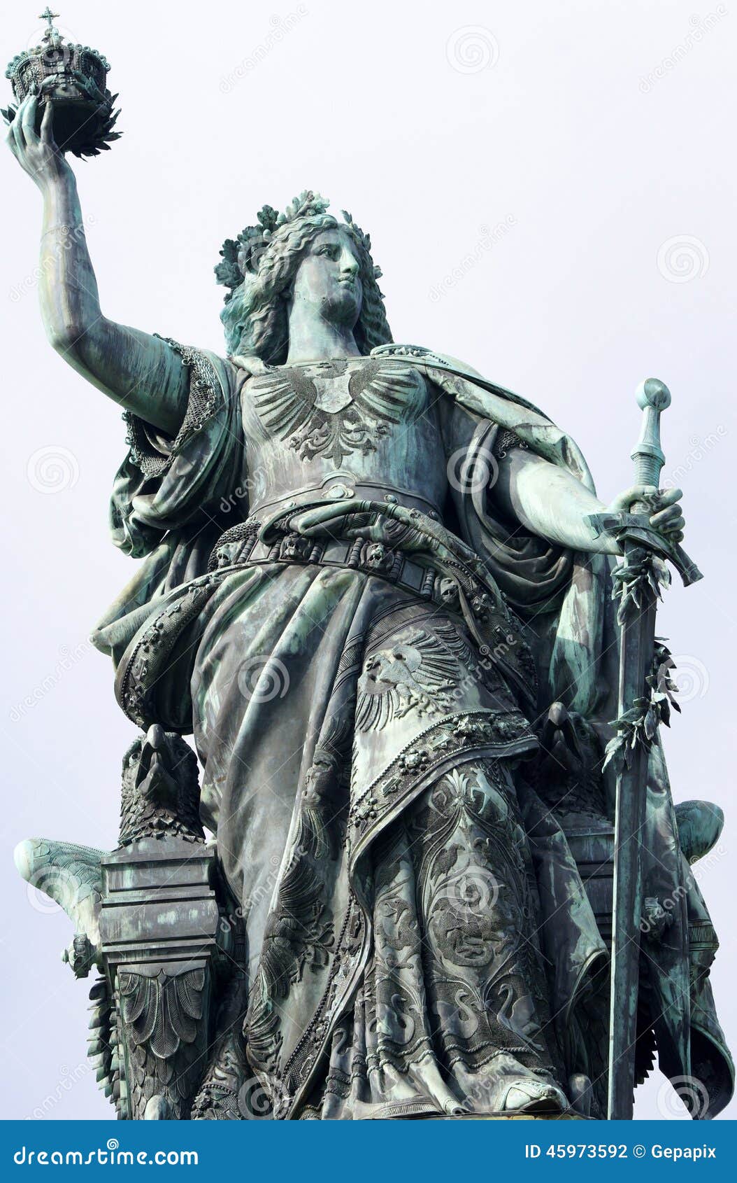 Escultura de Germania foto de archivo. Imagen de escultura - 45973592