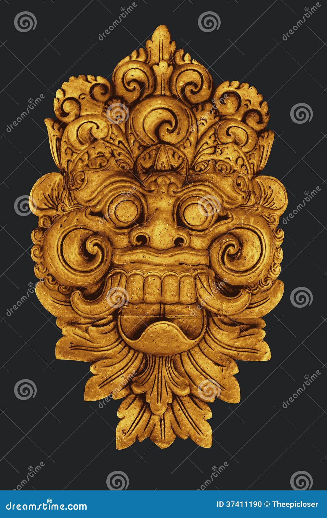 Escultura Del Oro Del Balinese Foto de archivo - Imagen de bali, divino ...