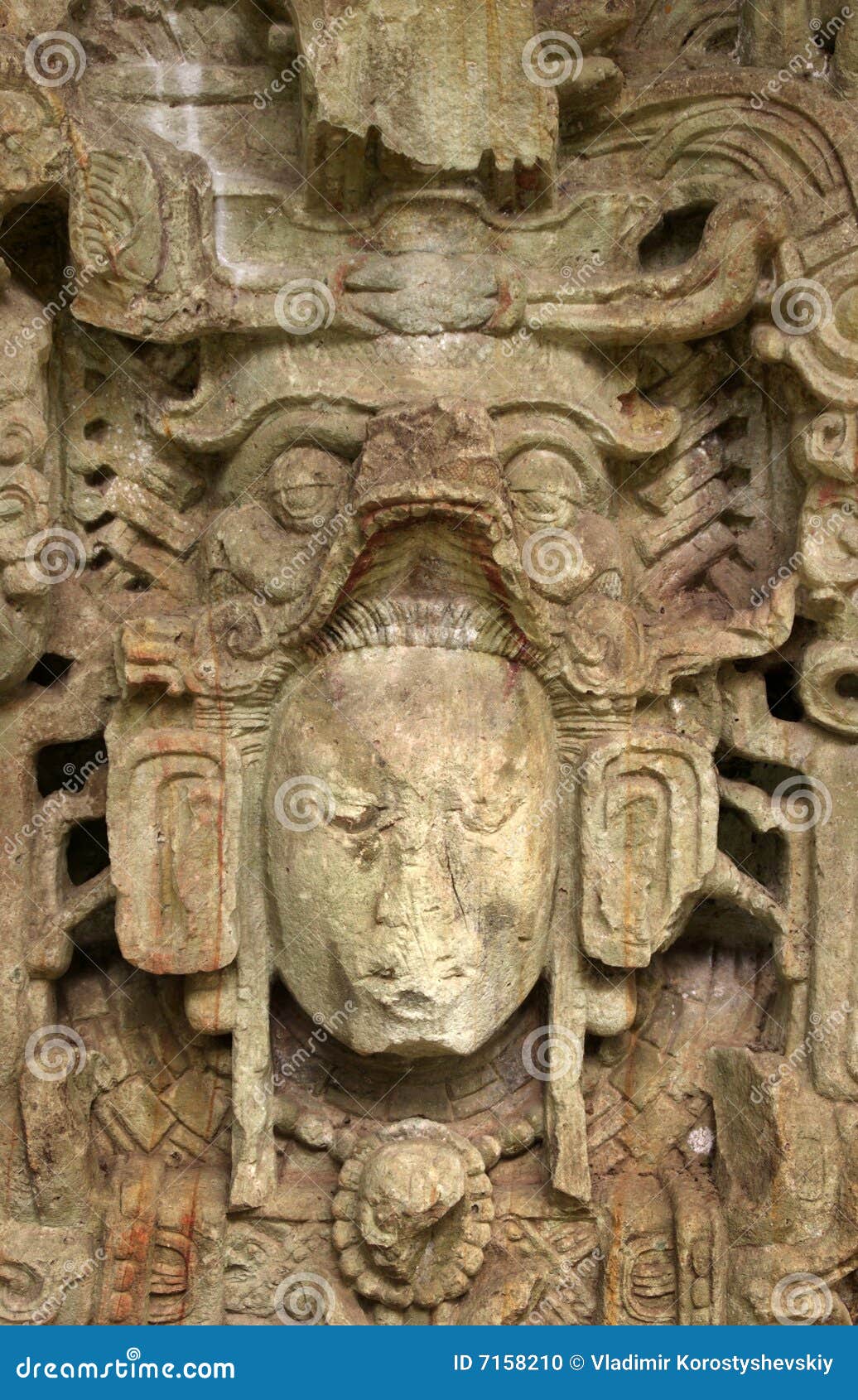 Escultura Maya Antigua Foto de archivo - Imagen: 7158210