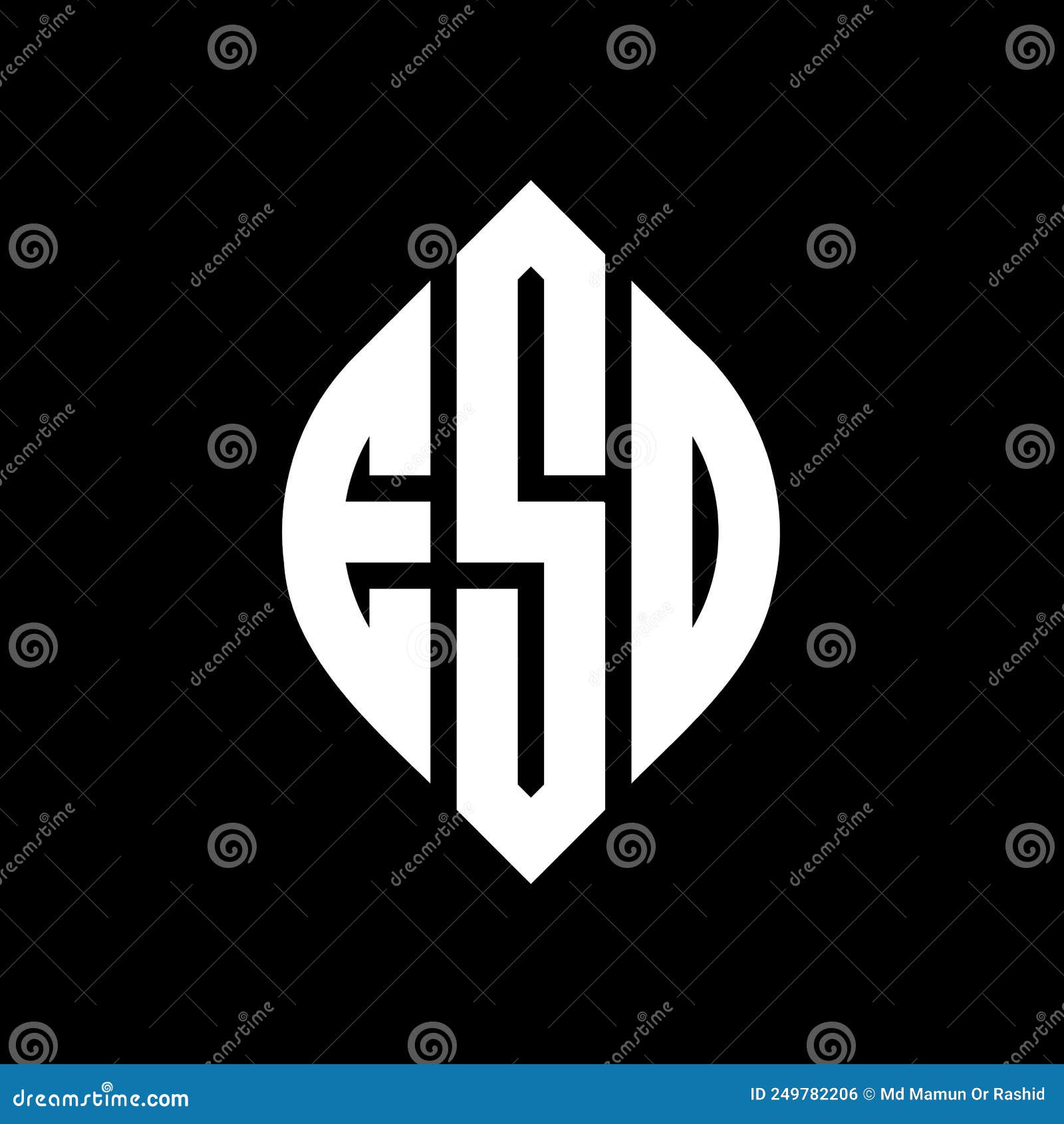 ESD Circle Letter Logo Design with Circle and Ellipse Shape. ESD ...