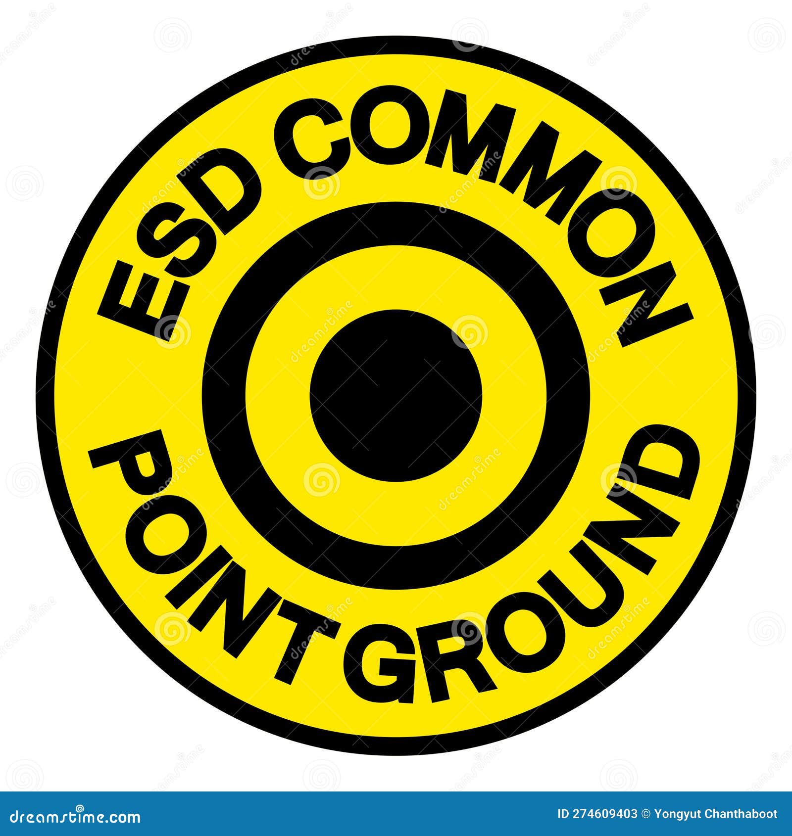 ESD Common Point Ground Symbol Sign, Vector Illustration, Isolated on ...