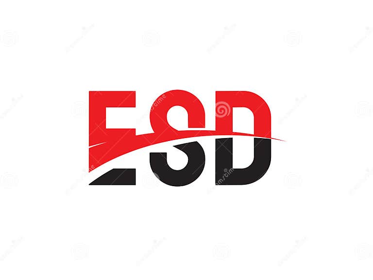 ESD Letter Initial Logo Design Vector Illustration Stock Vector ...
