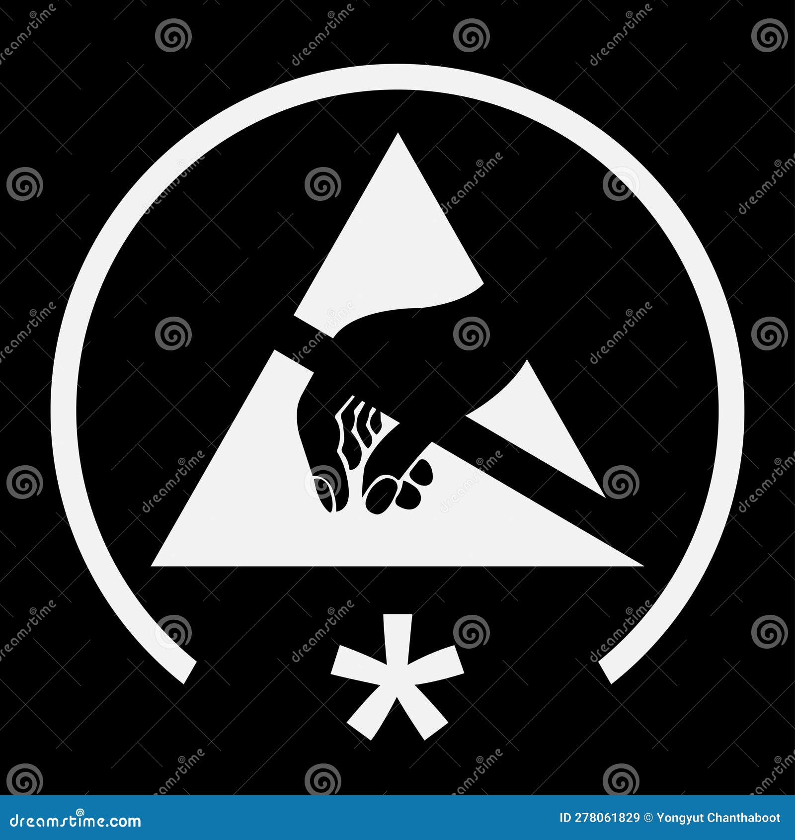 ESD Protective Area Symbol Sign, Vector Illustration, Isolated on White ...