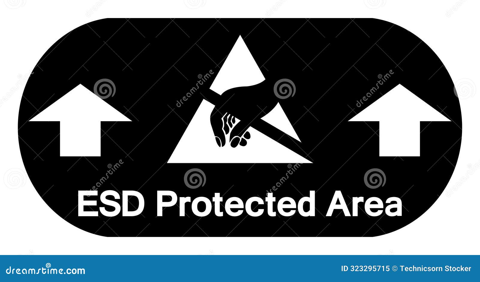 ESD Protective Area Symbol Sign, Vector Illustration, Isolated on White ...