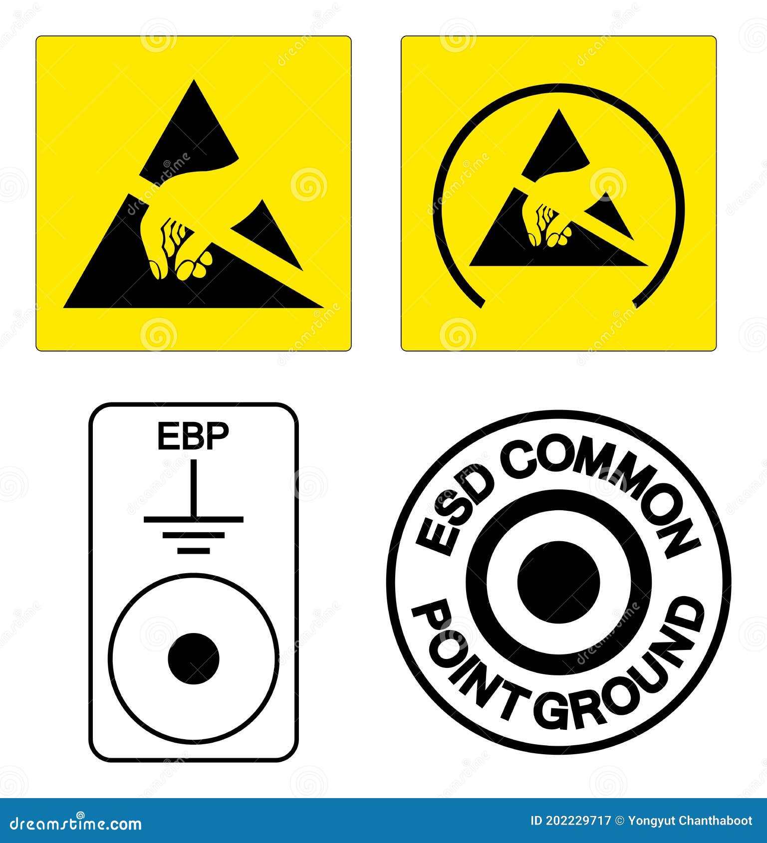 ESD Symbol Sign, Vector Illustration, Isolated on White Background ...