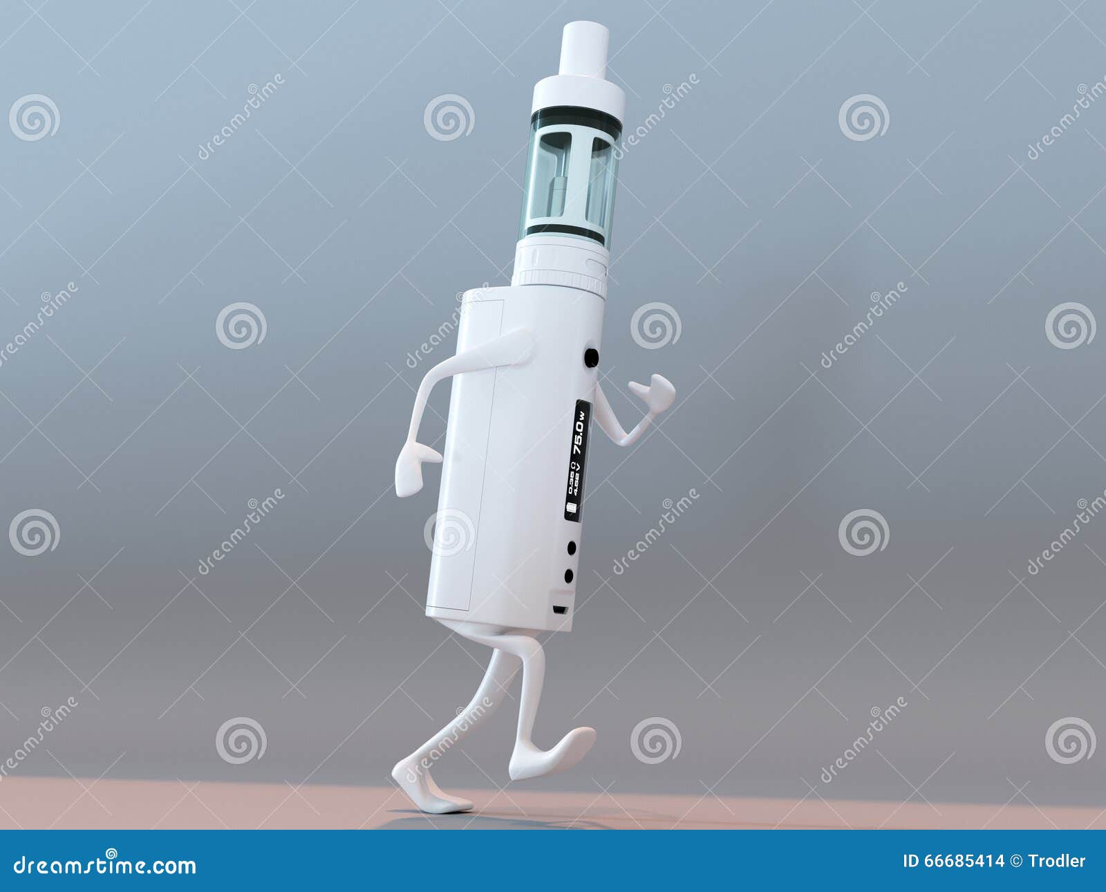 Eseguire Il MOD Vaping Della Batteria Del Ecig Illustrazione di Stock ...