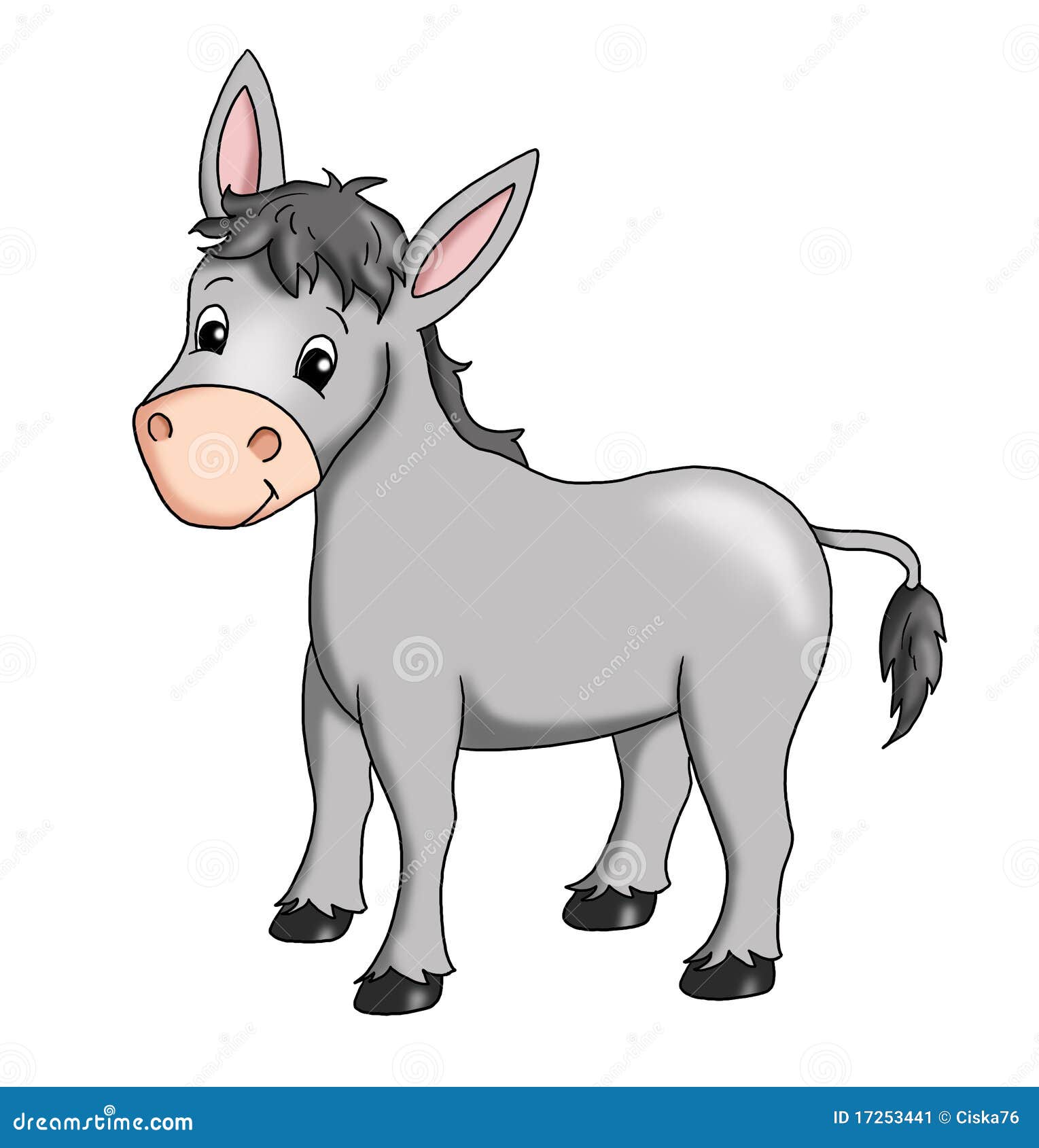 Esel stock abbildung. Bild von tier, fingerhut, ohren - 17253441