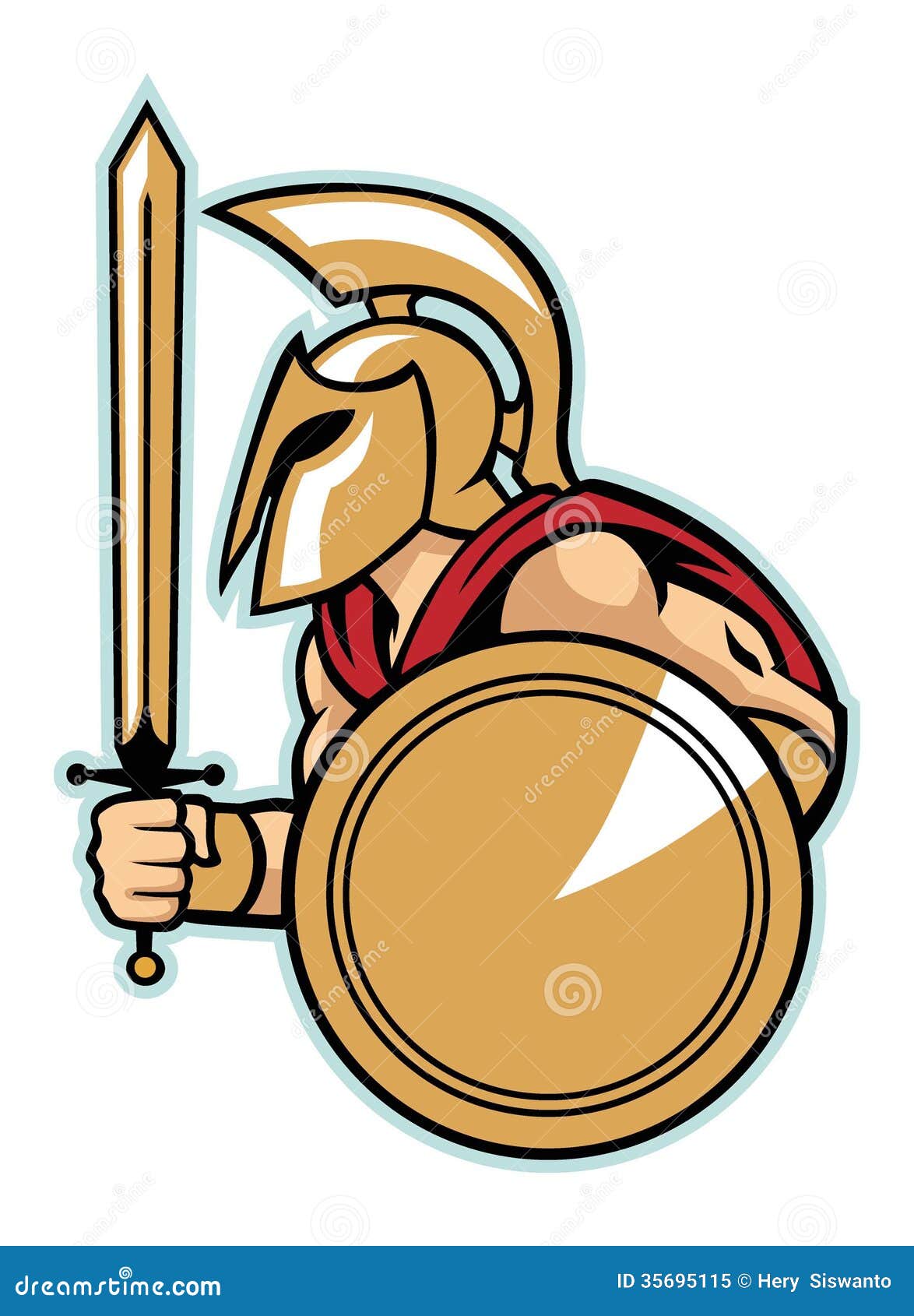 Esercito Spartano Con Lo Schermo Illustrazione Vettoriale ...