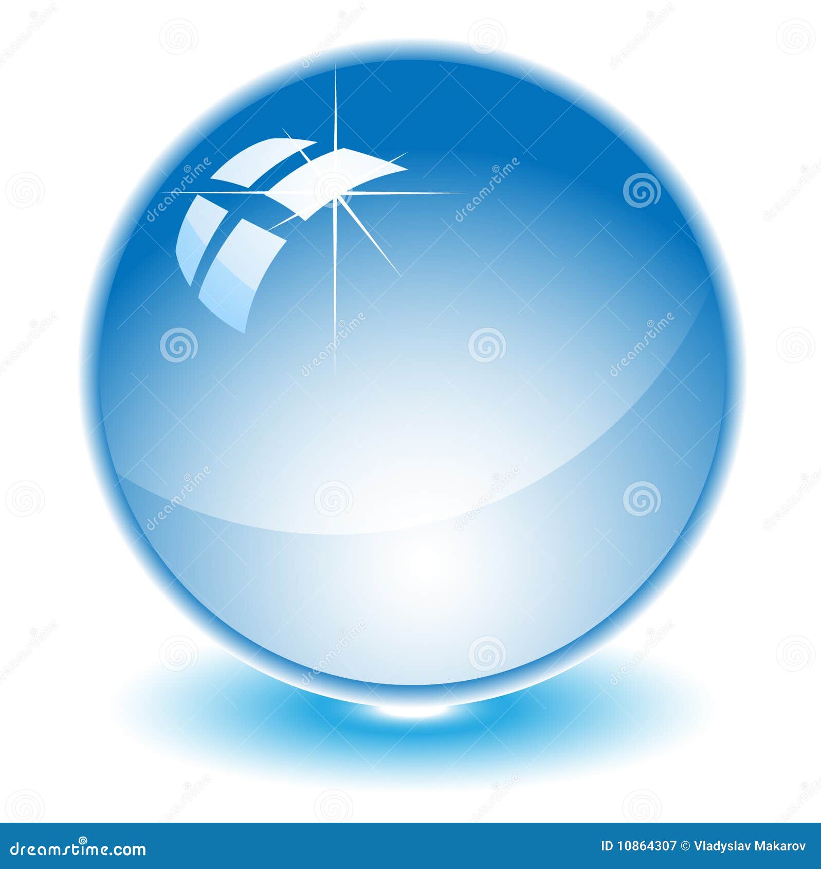 Esfera azul ilustración del vector. Ilustración de modelo - 10864307