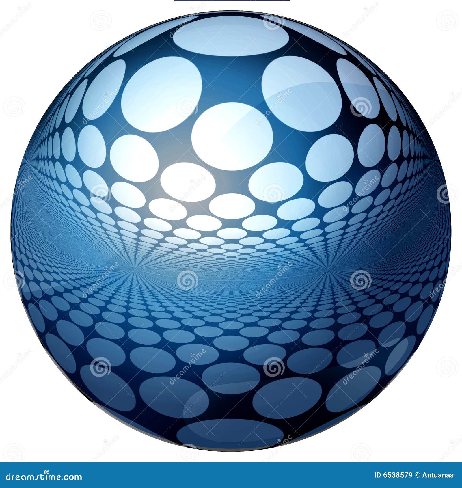 ESFERA AZUL 3D CON REFLEXIONES Stock de ilustración - Ilustración de ...