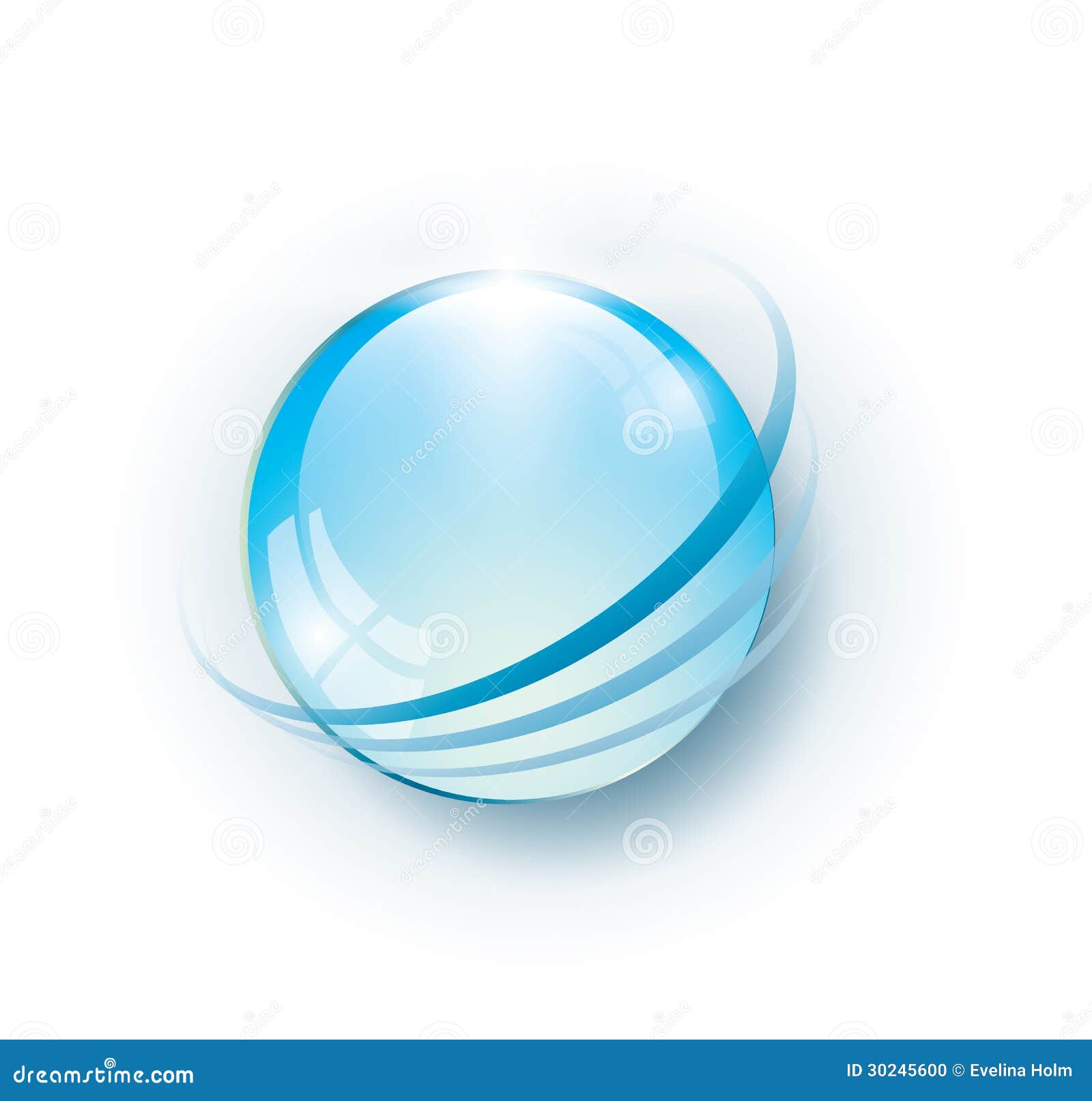 Esfera azul ilustración del vector. Ilustración de azul - 30245600