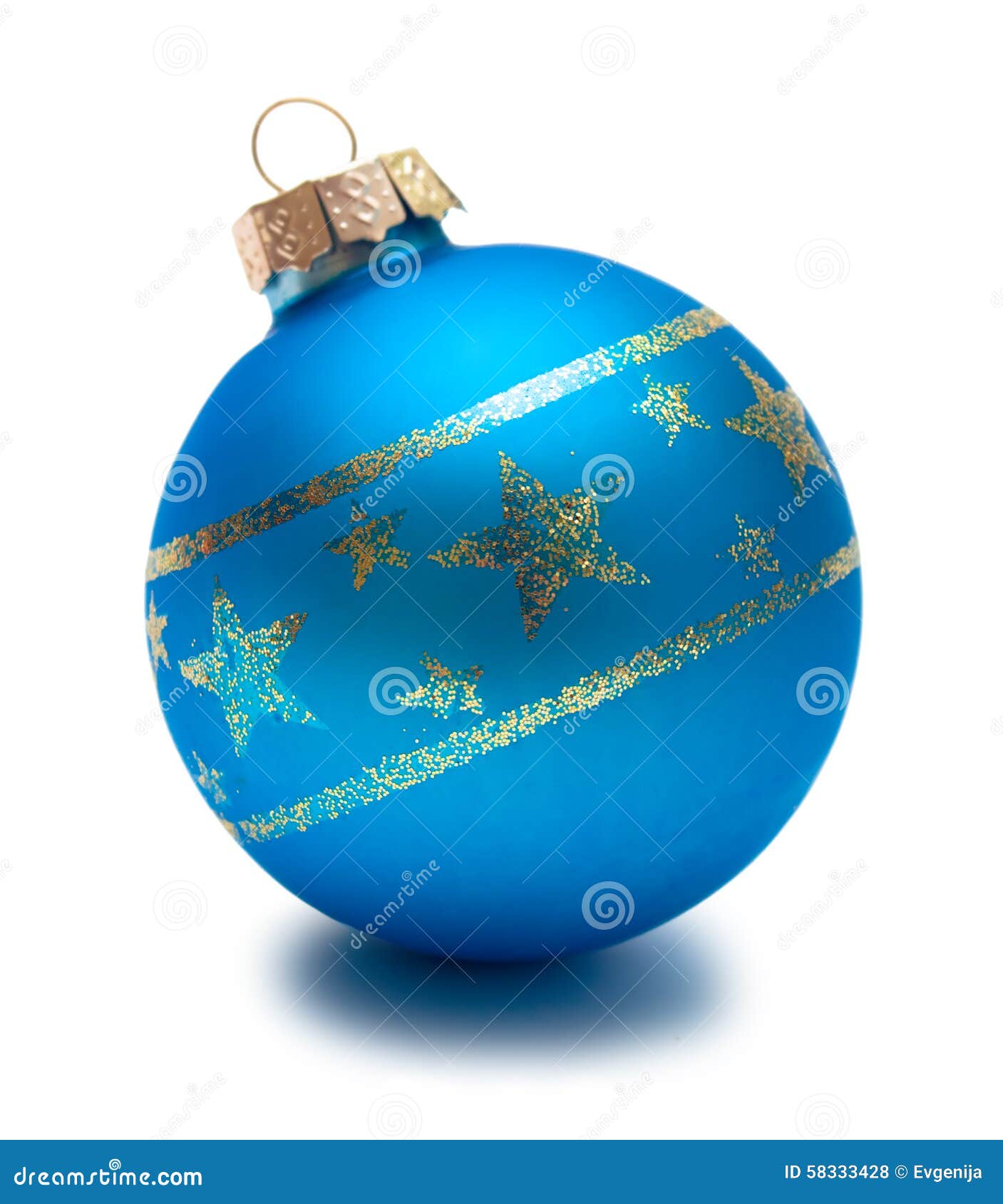 Esfera azul de la Navidad foto de archivo. Imagen de brillo - 58333428