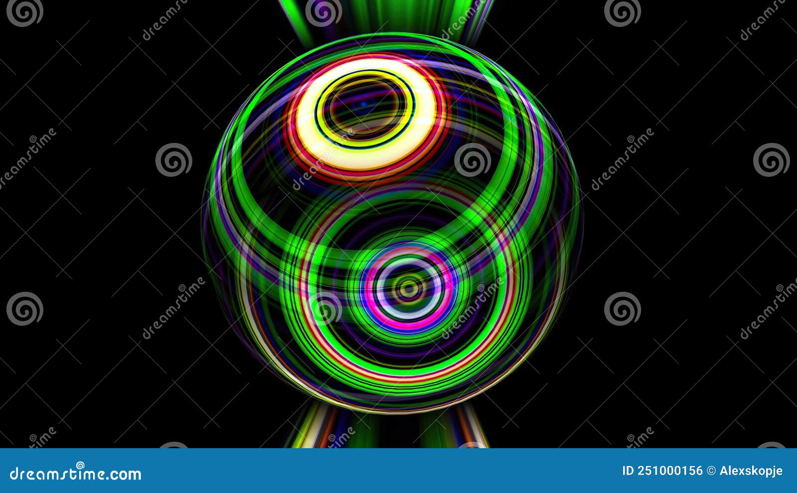 Esfera Colorida Con Rayos Claros Stock de ilustración - Ilustración de ...