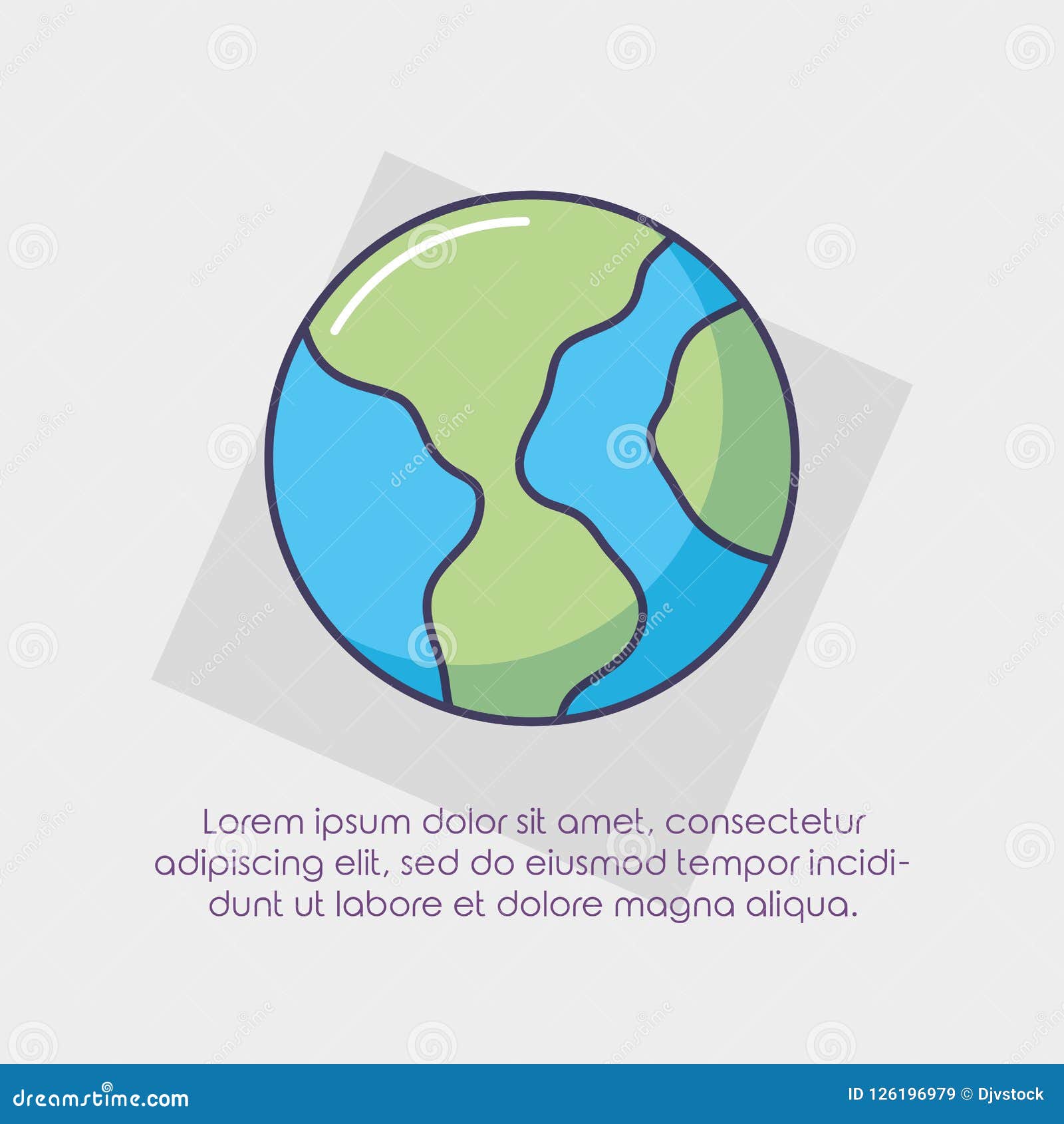 Esfera Da Geografia Do Mapa Do Planeta Do Mundo Ilustração do Vetor ...