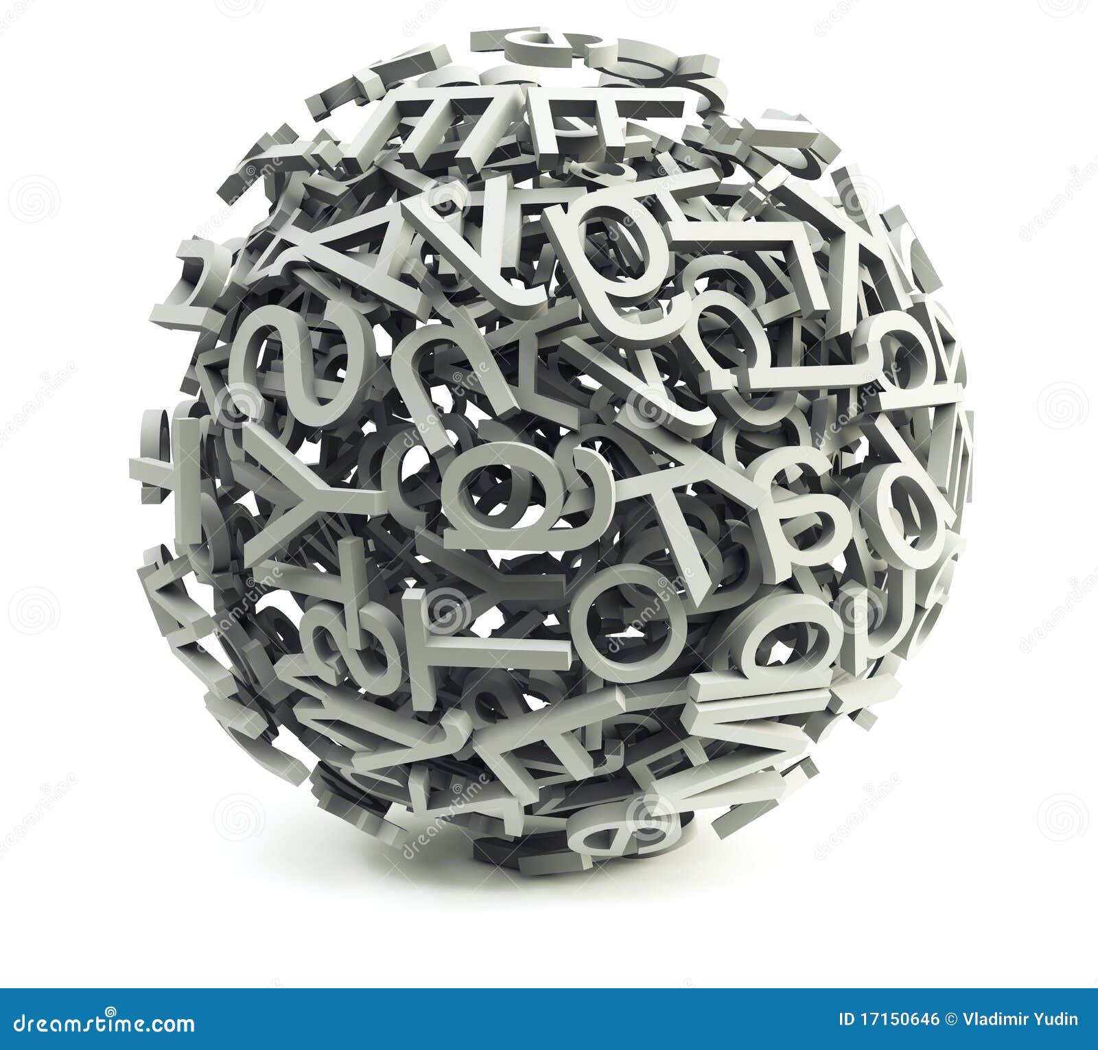Esfera das letras ilustração stock. Ilustração de gravidade - 17150646