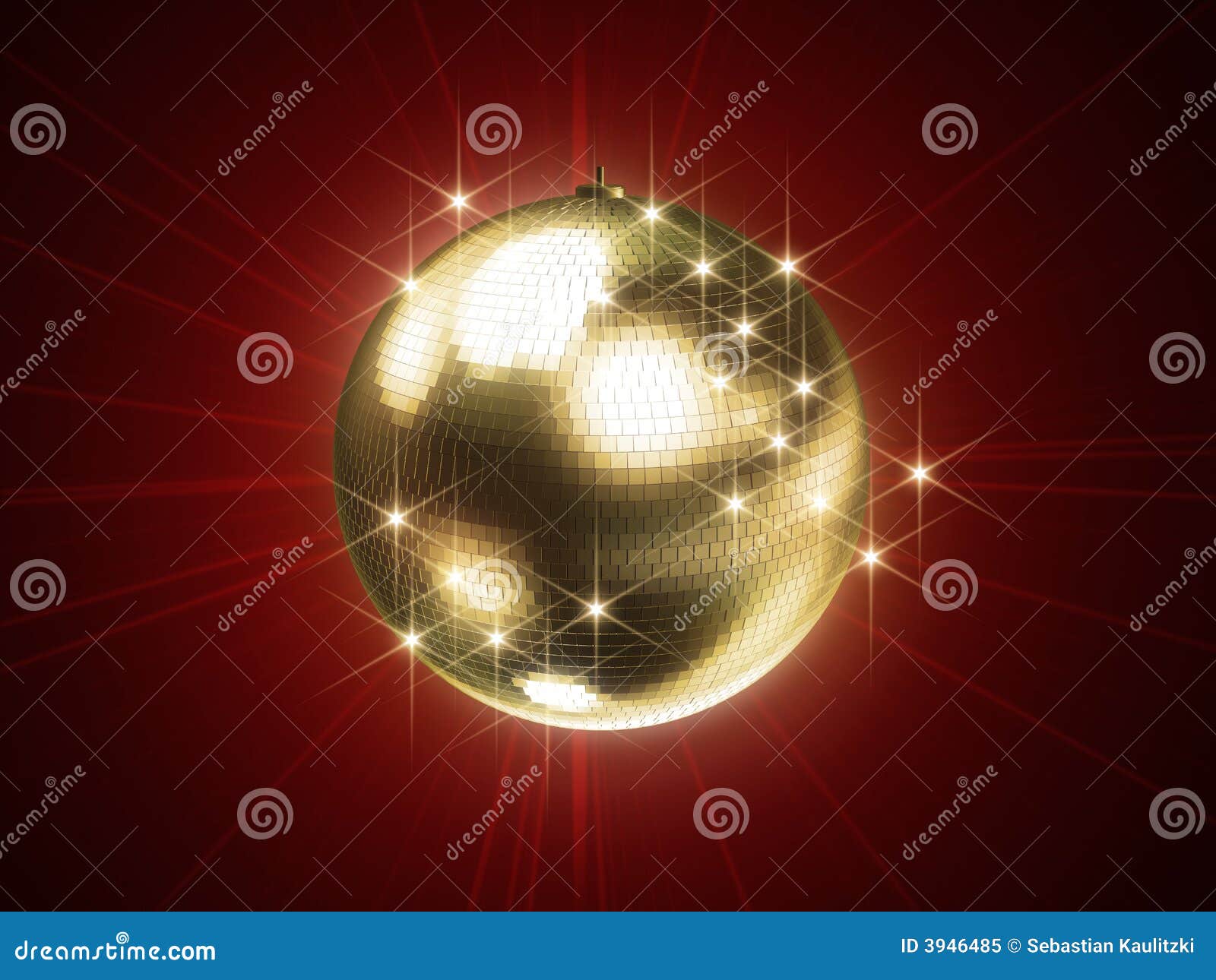 Esfera de oro del disco stock de ilustración. Ilustración de reflejado ...