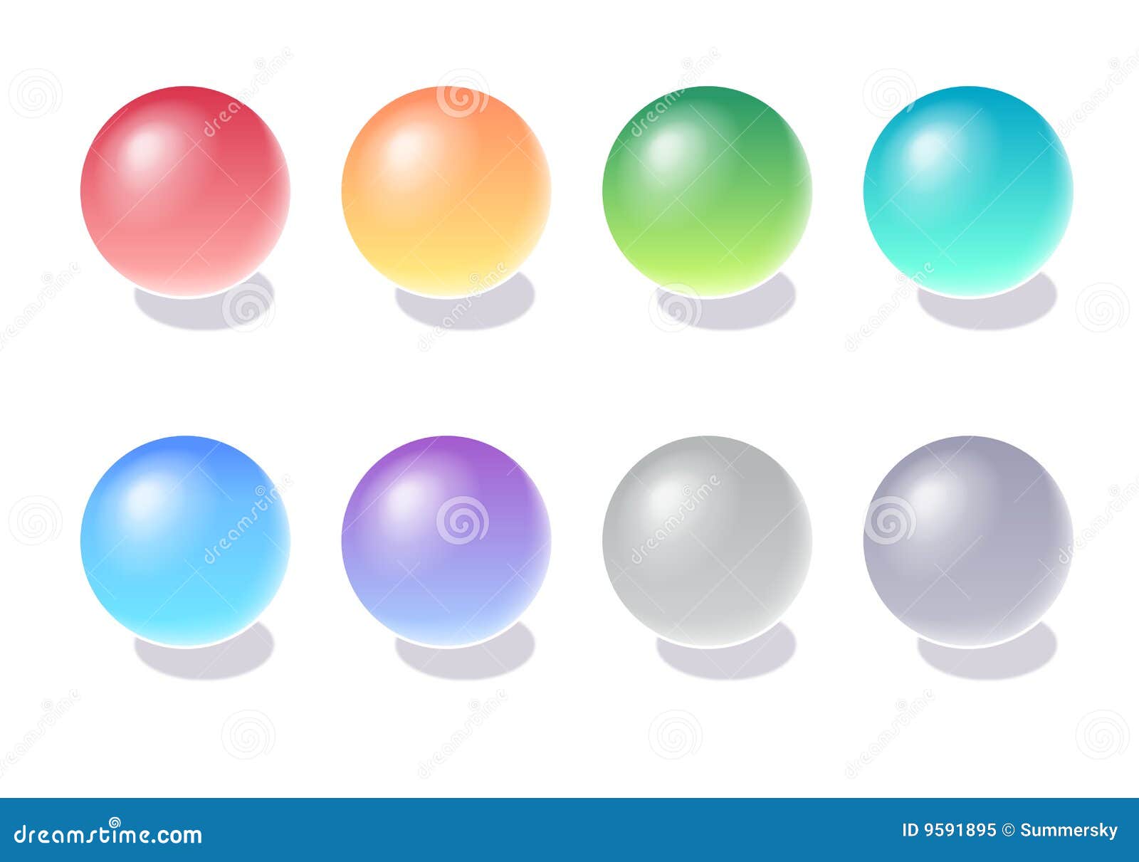 Esfera Del Color Del Vector 3d Ilustración del Vector - Ilustración de ...