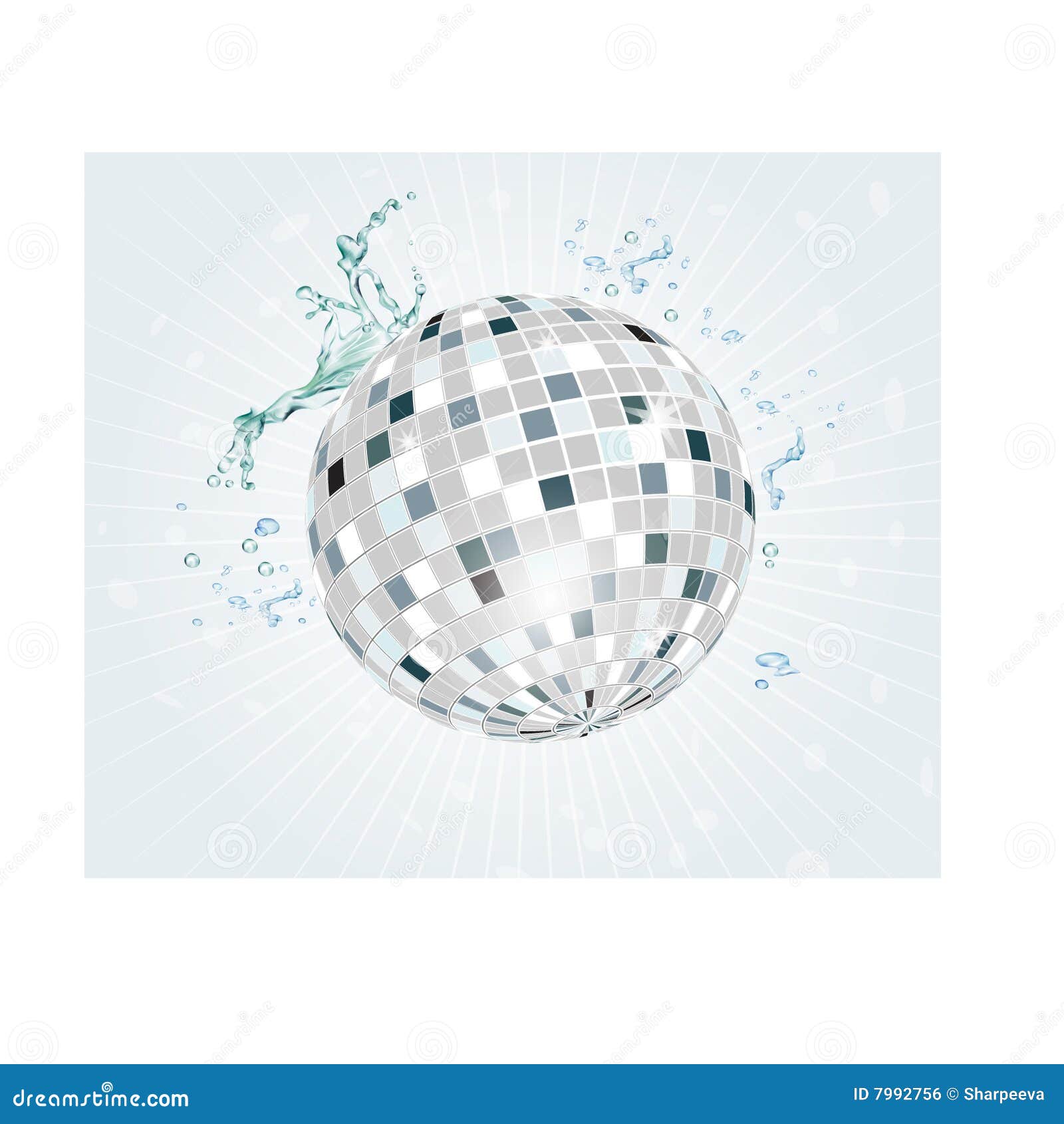 Esfera del disco ilustración del vector. Ilustración de retro - 7992756