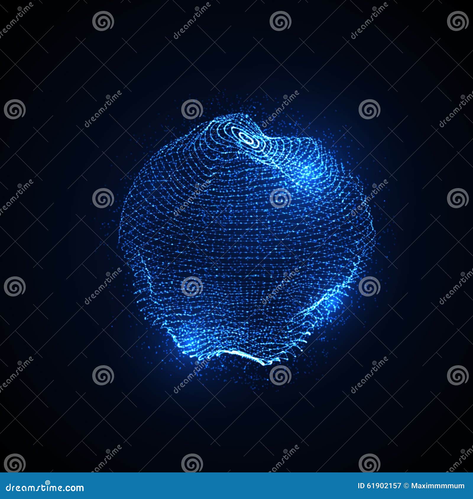 Esfera Distorcida Iluminada 3D Ilustração do Vetor - Ilustração de ...