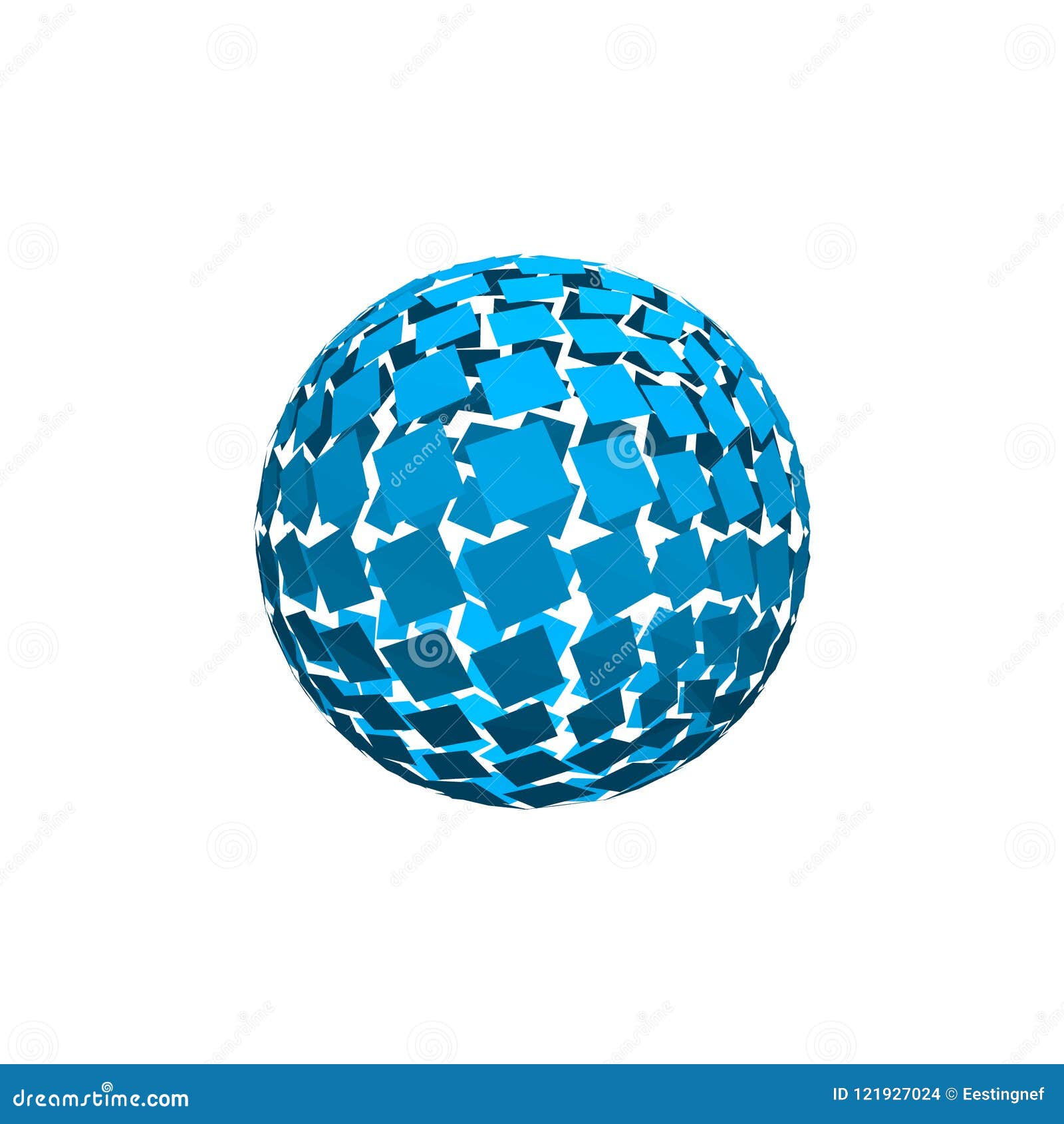 Esfera Quebrada Poligonal Abstrata Isolado No Fundo Branco V Ilustração ...