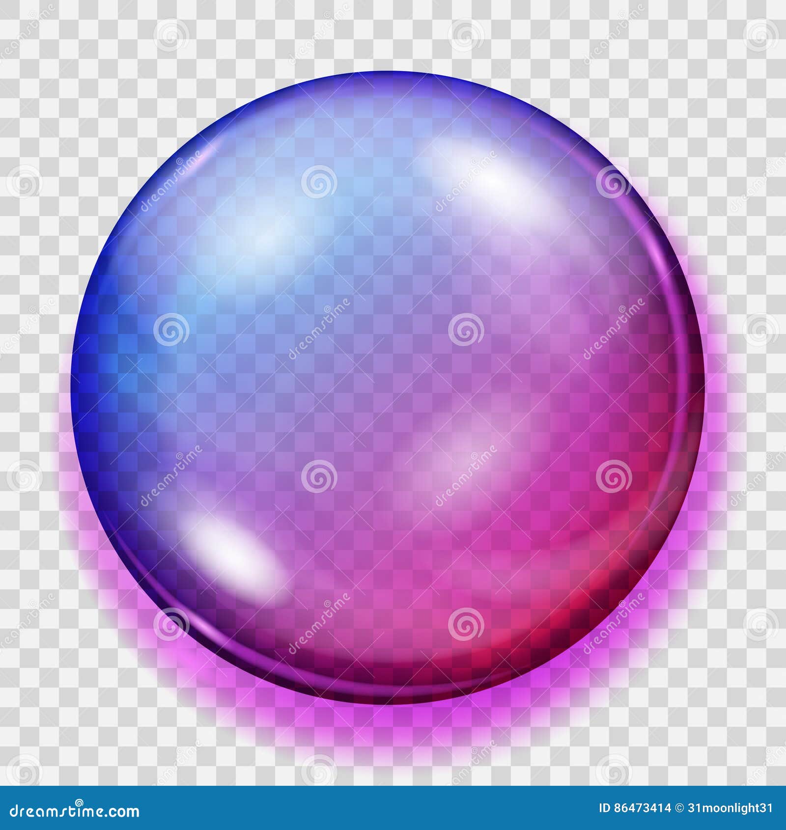 Esfera Roxa Transparente Com Sombra Ilustração do Vetor - Ilustração de ...
