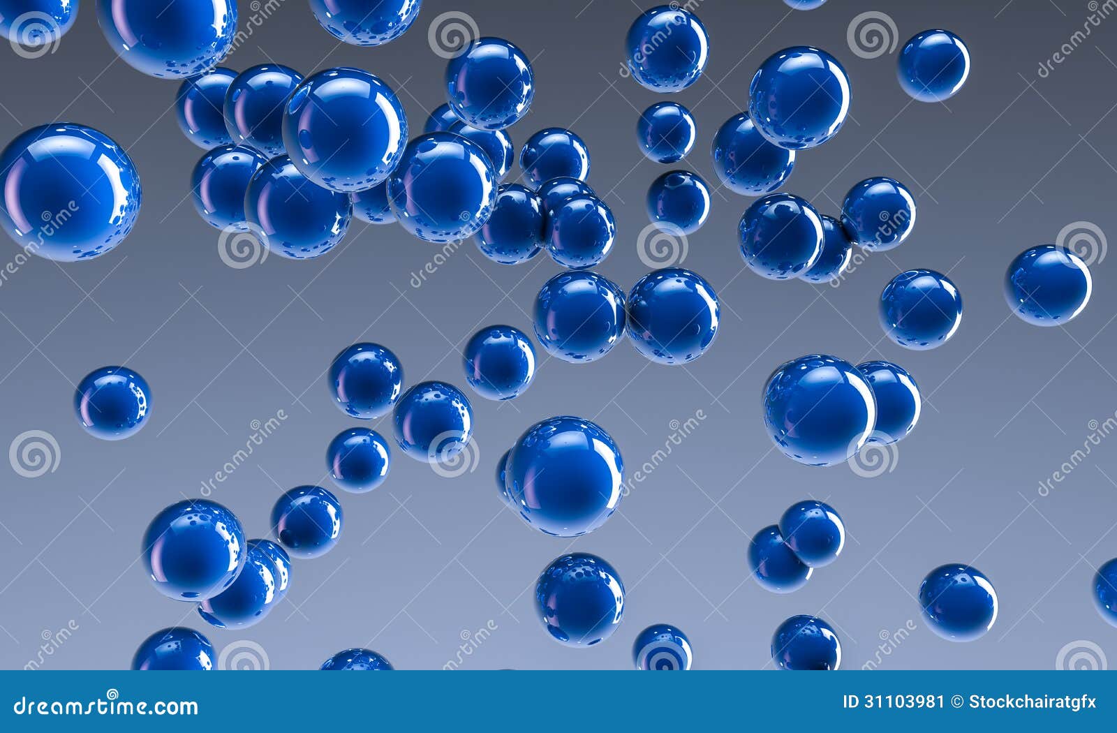 Esferas Azules Abstractas 3D Stock de ilustración - Ilustración de ...