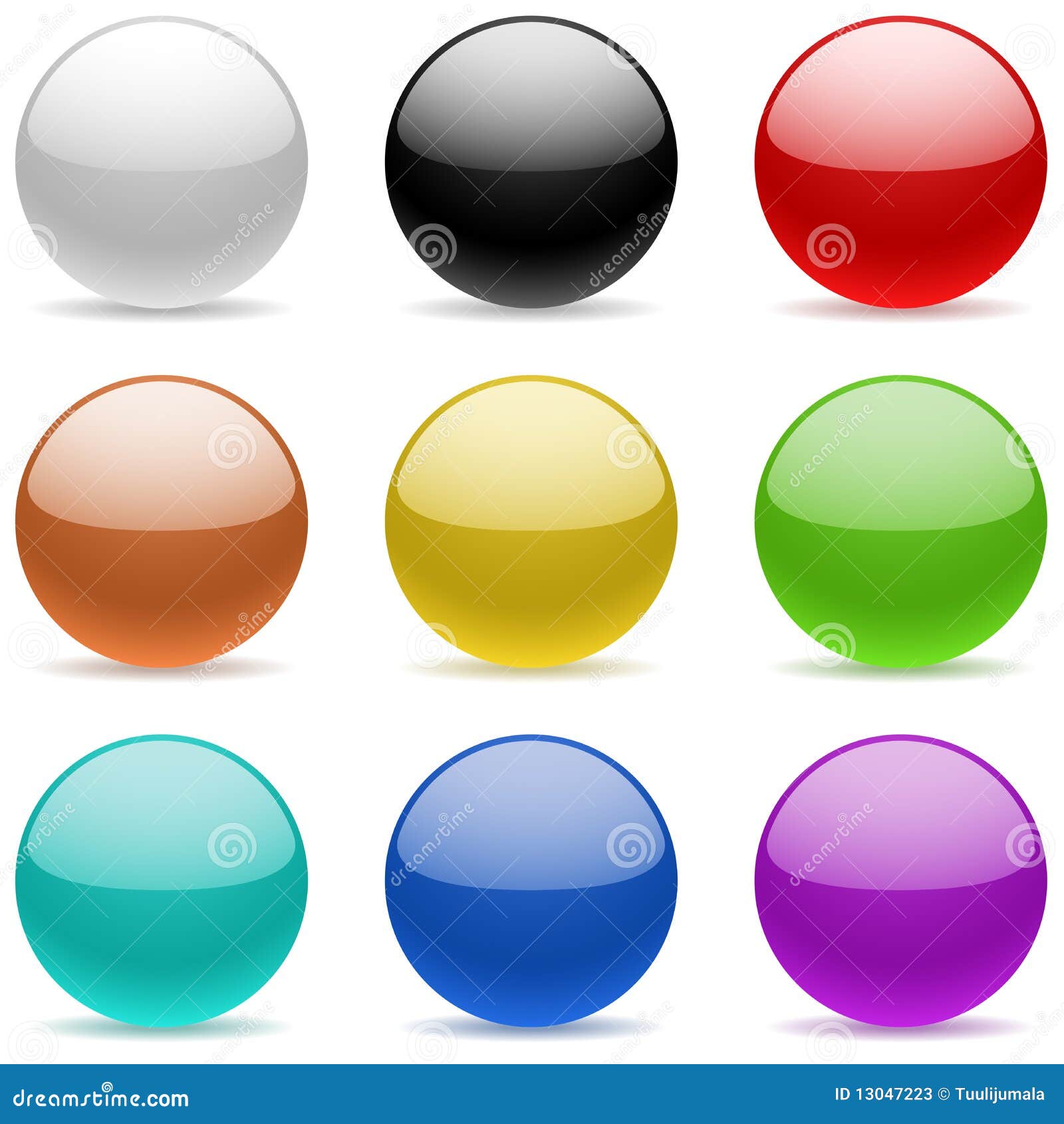 Esferas Brillantes Del Color Ilustración del Vector - Ilustración de ...