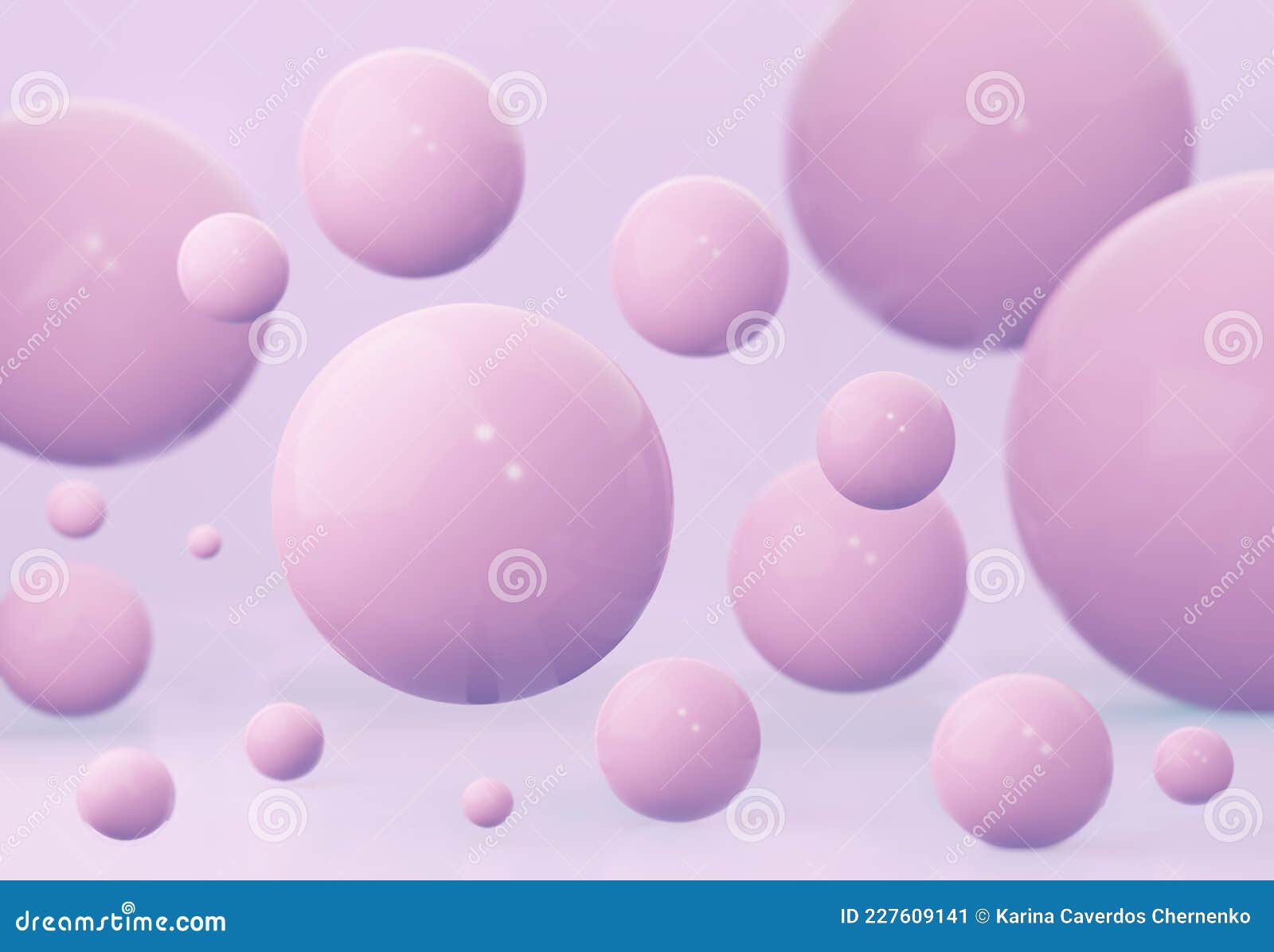 Esferas Cor-de-rosa Com Esferas De Fundo Cor-de-rosa 3d. Ilustração ...