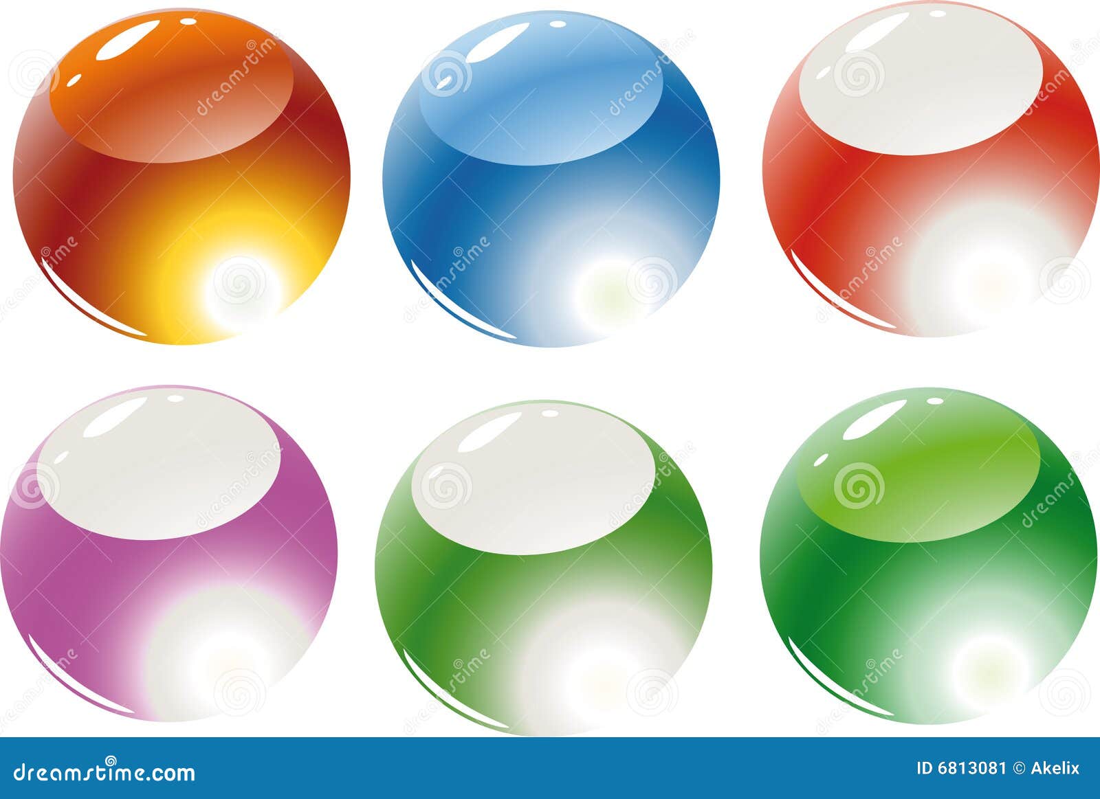 Esferas del color ilustración del vector. Ilustración de textura - 6813081