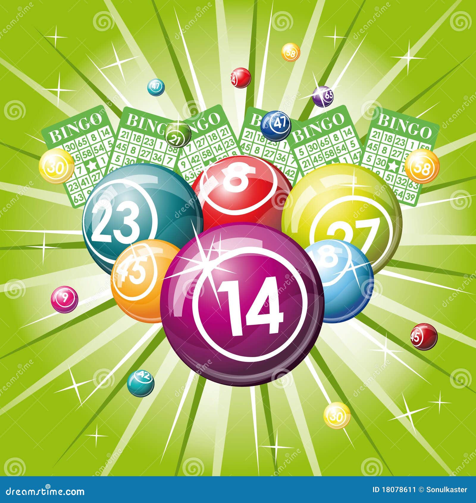 Esferas Do Bingo Ou Da Lotaria Ilustração do Vetor - Ilustração de ...