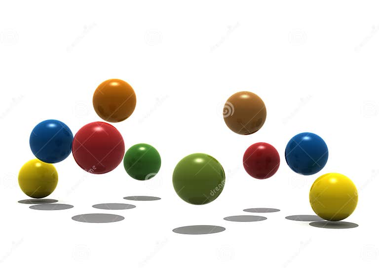 Esferas Isoladas No Fundo Branco Ilustração Stock - Ilustração de limpo ...