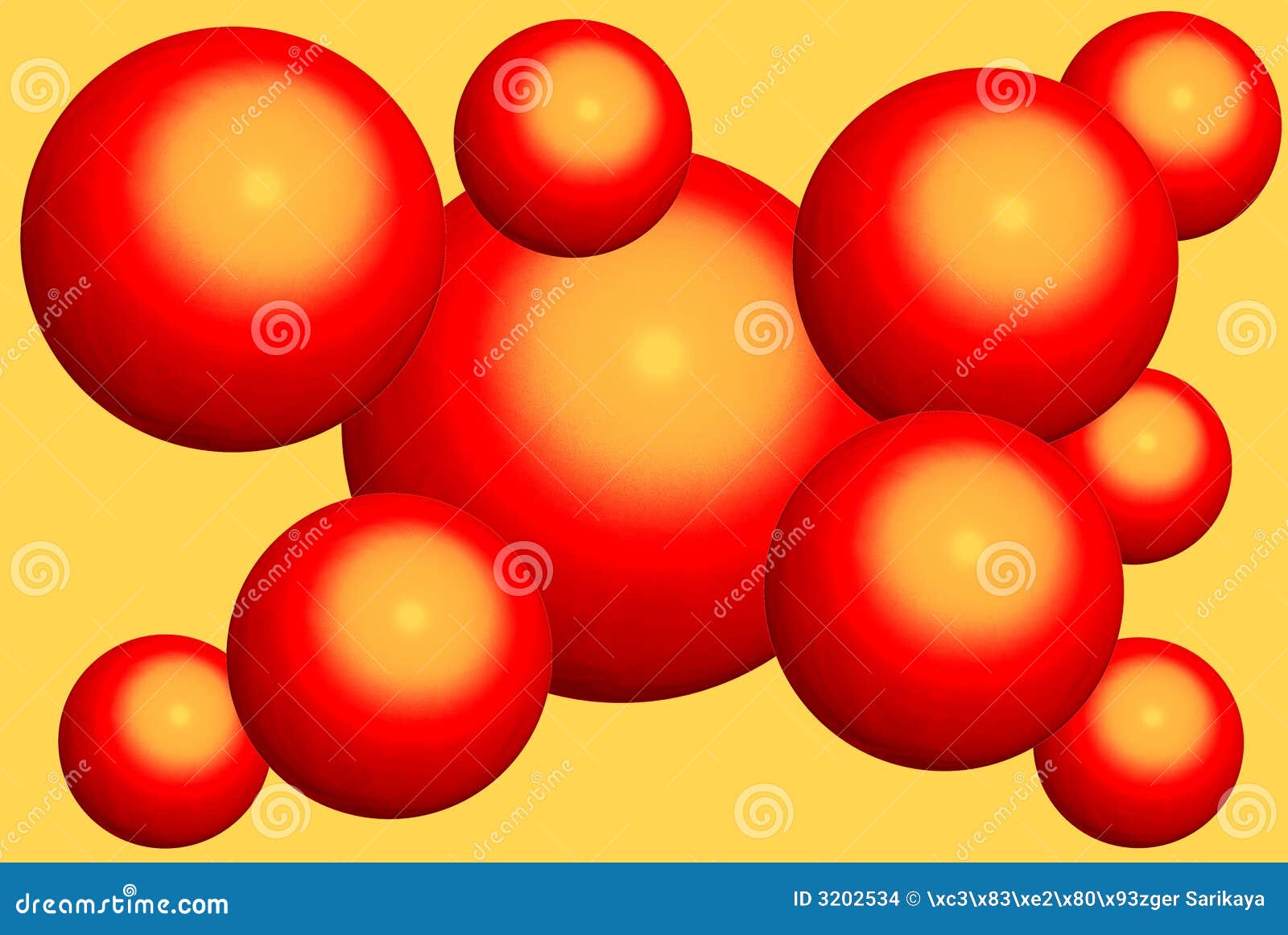 Esferas rojas stock de ilustración. Ilustración de bola - 3202534