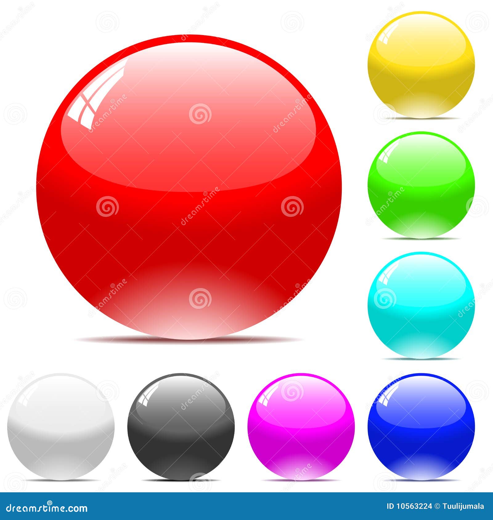 Esferas Varicolored Do Vetor Ilustração do Vetor - Ilustração de três ...