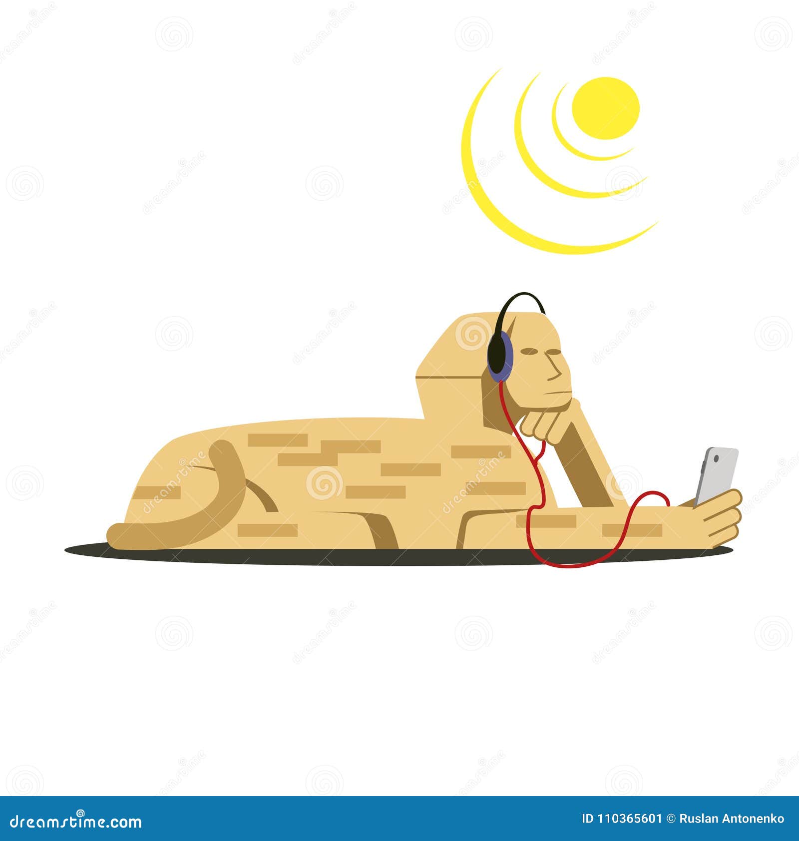 Esfinge ilustración del vector. Ilustración de antiguo - 110365601