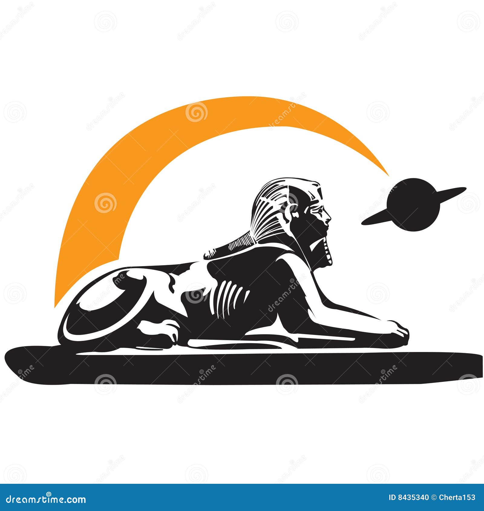 Esfinge ilustración del vector. Ilustración de egipto - 8435340