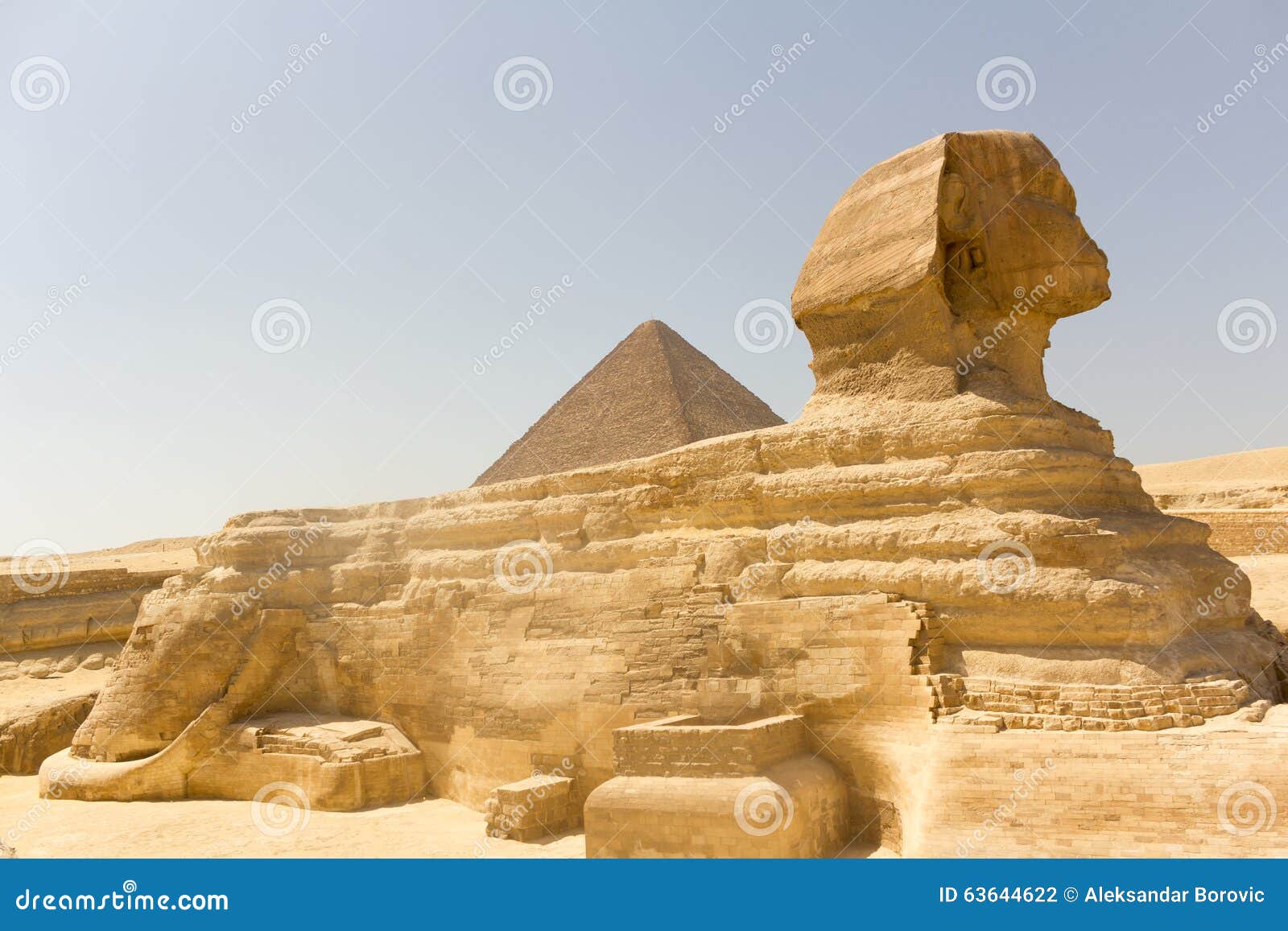 Esfinge y Cheops foto de archivo. Imagen de antiguo, humano - 63644622