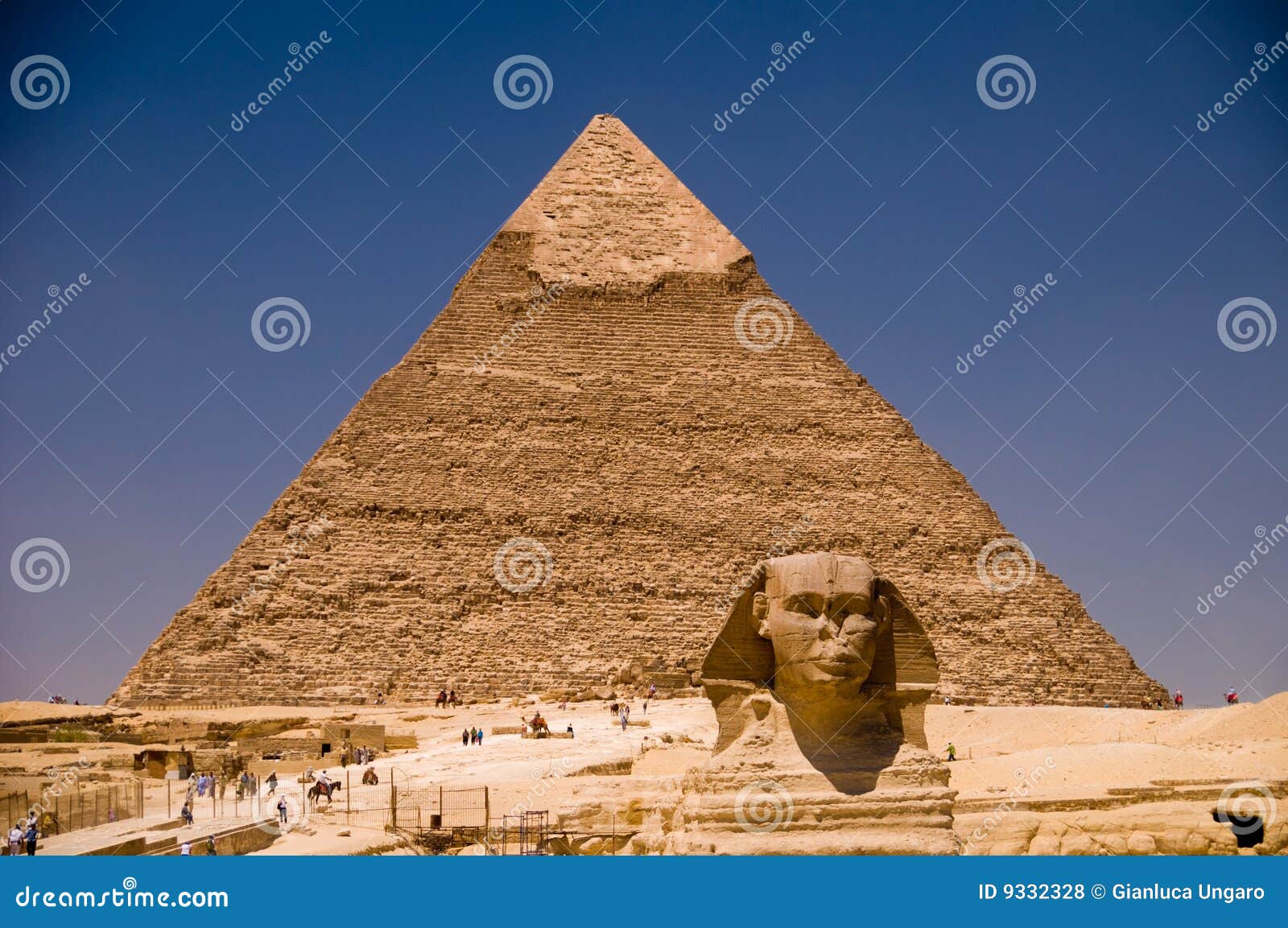 Esfinge y Kefren foto de archivo. Imagen de desierto, humano - 9332328