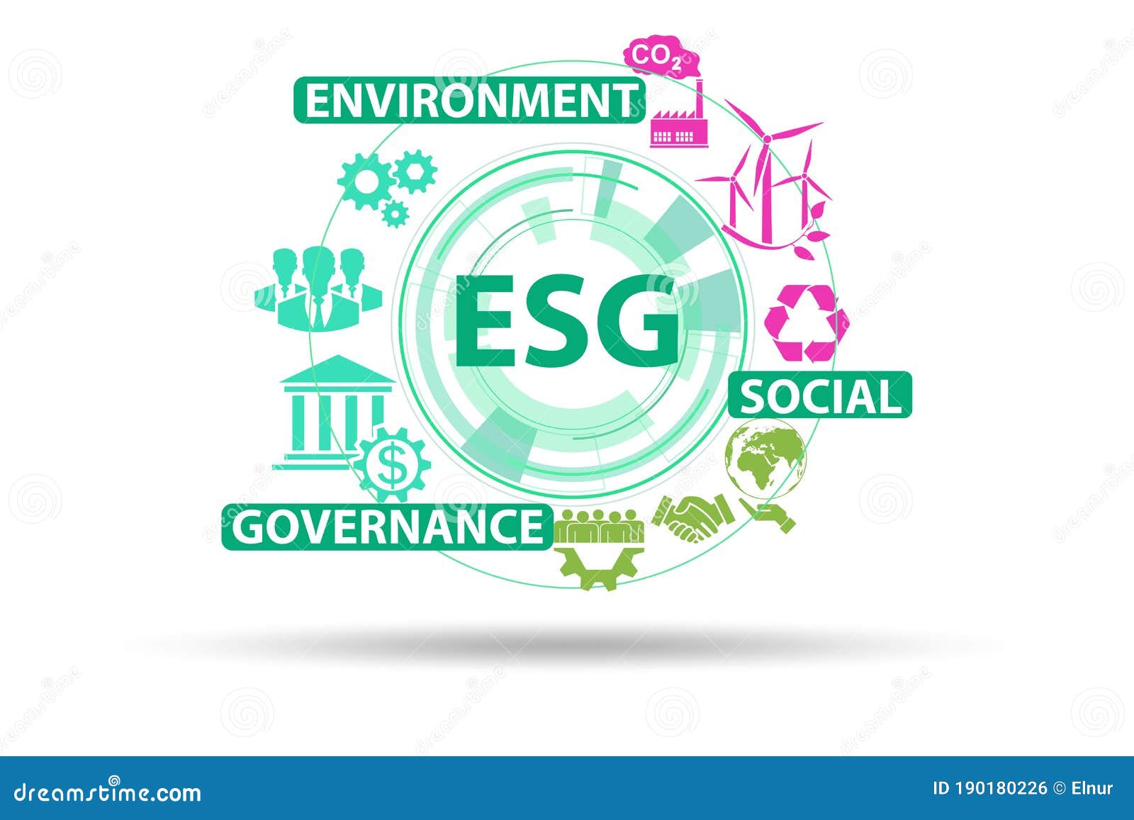 ESG Concept As Environmental And Social Governance Stock Photography ...