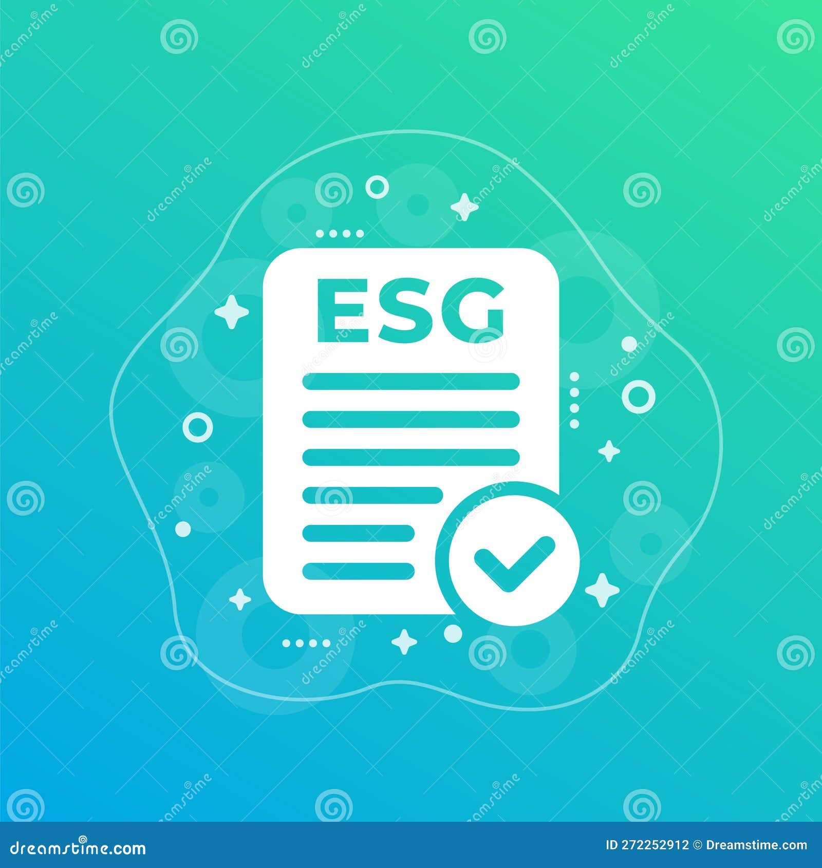 ESG document icon for web stock vector. Illustration of solution ...