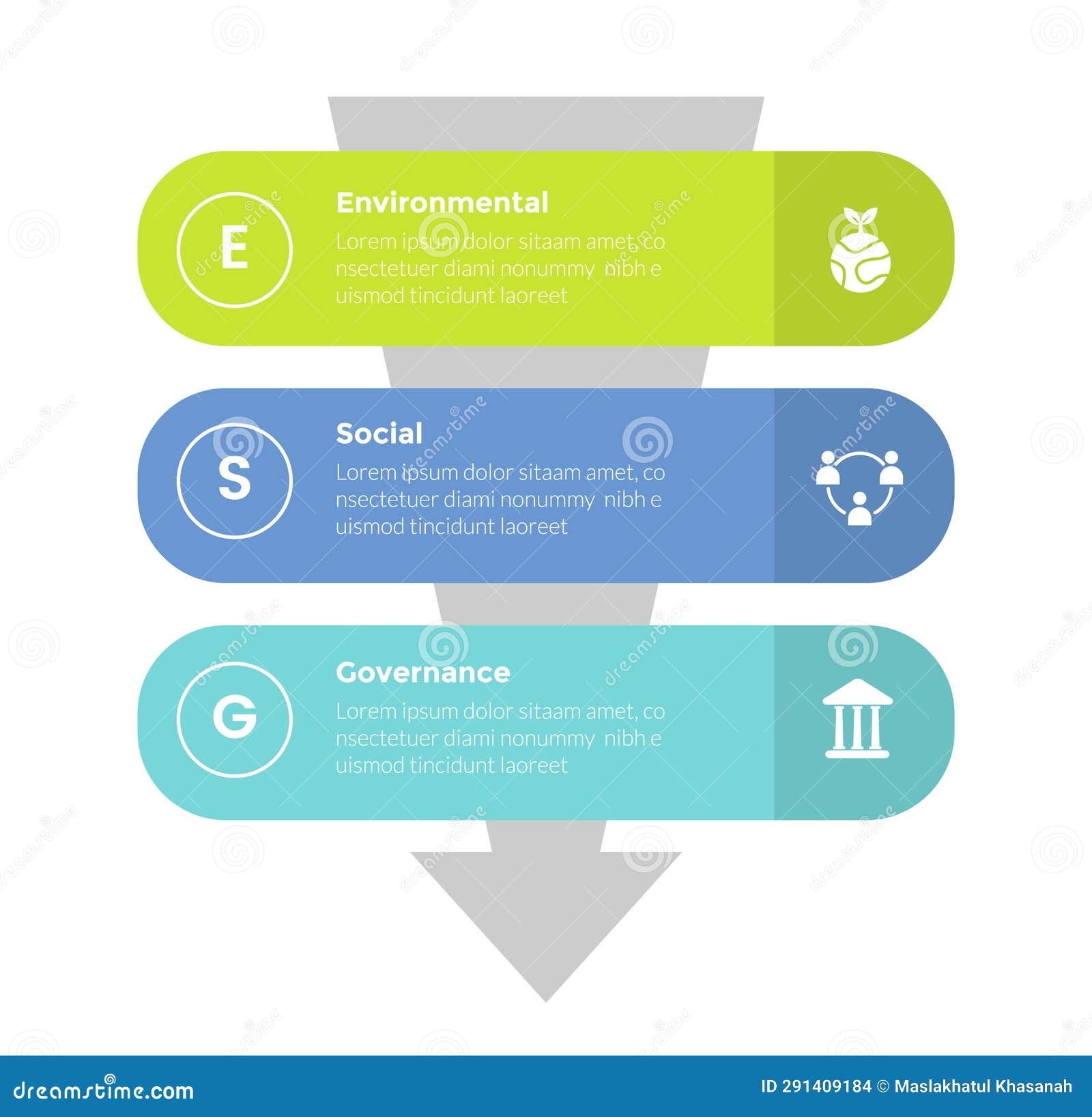 Esg Environmental Social Governance Infographics Template Diagram with ...
