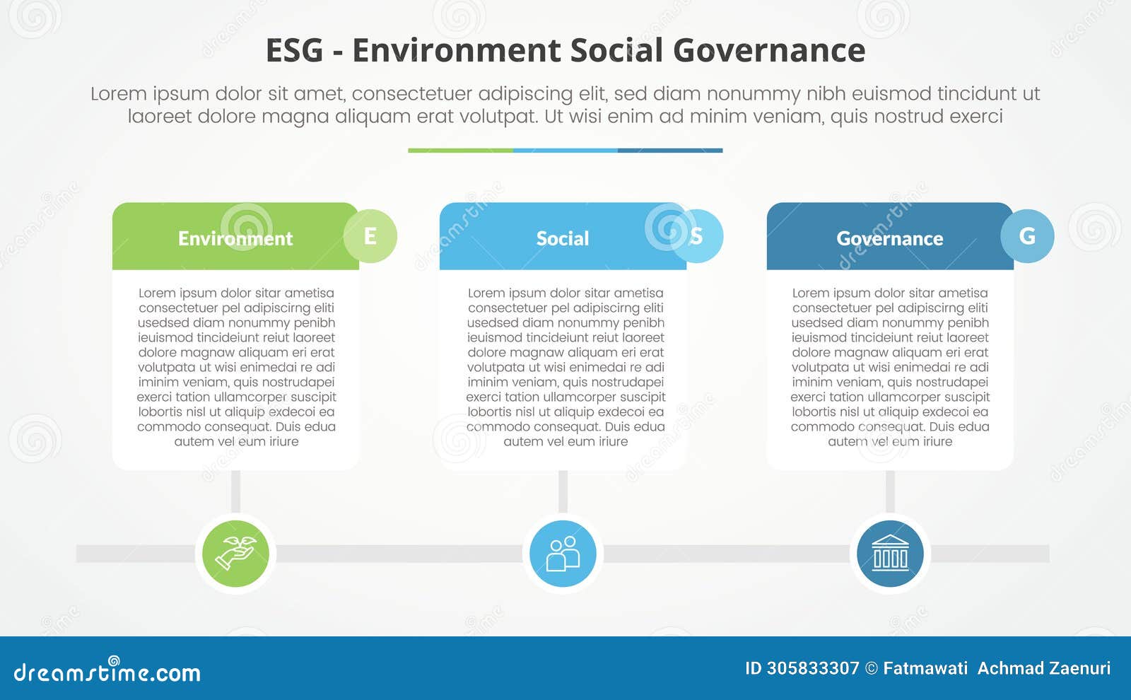 ESG Frameworks Infographic Concept for Slide Presentation with Big ...