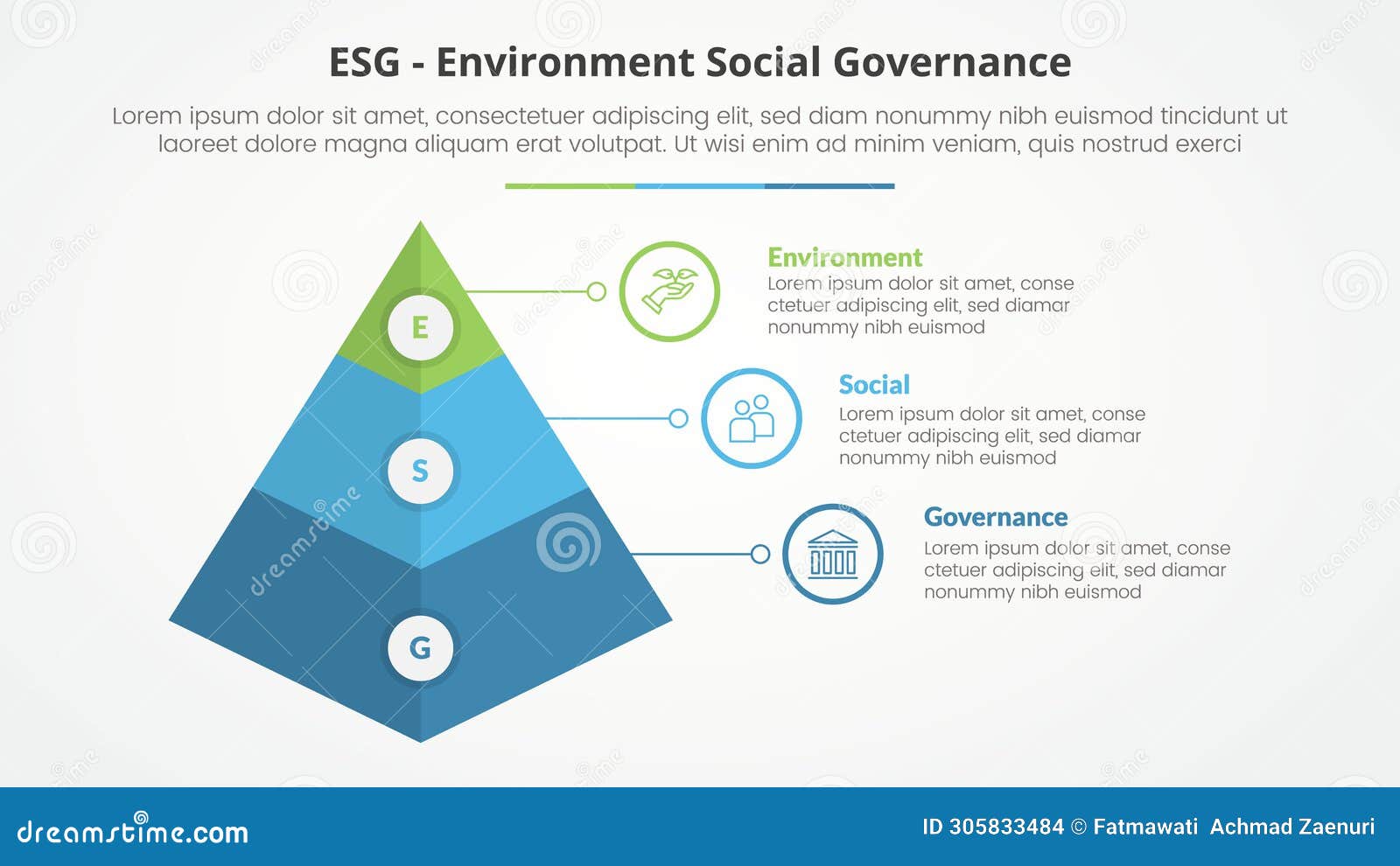 ESG Frameworks Infographic Concept for Slide Presentation with 3d ...