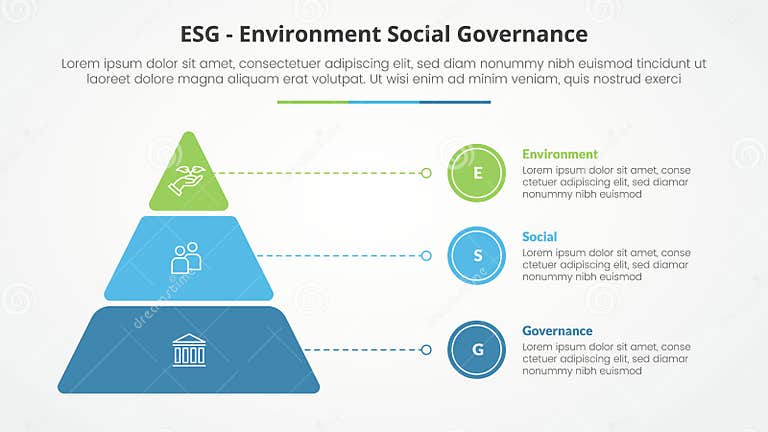 ESG Frameworks Infographic Concept for Slide Presentation with Round ...
