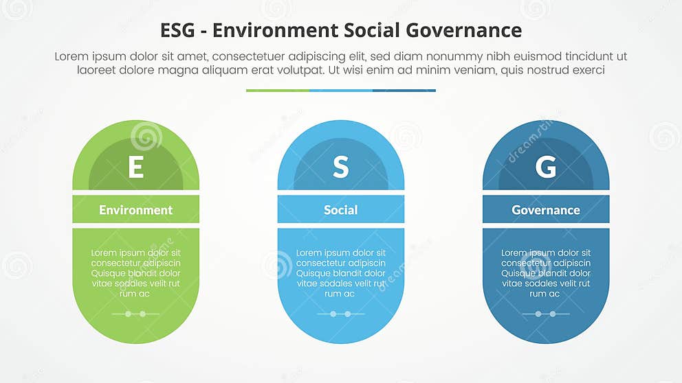 ESG Frameworks Infographic Concept for Slide Presentation with Round ...