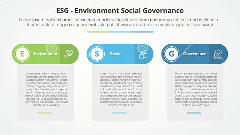 ESG Frameworks Infographic Concept for Slide Presentation with Table ...