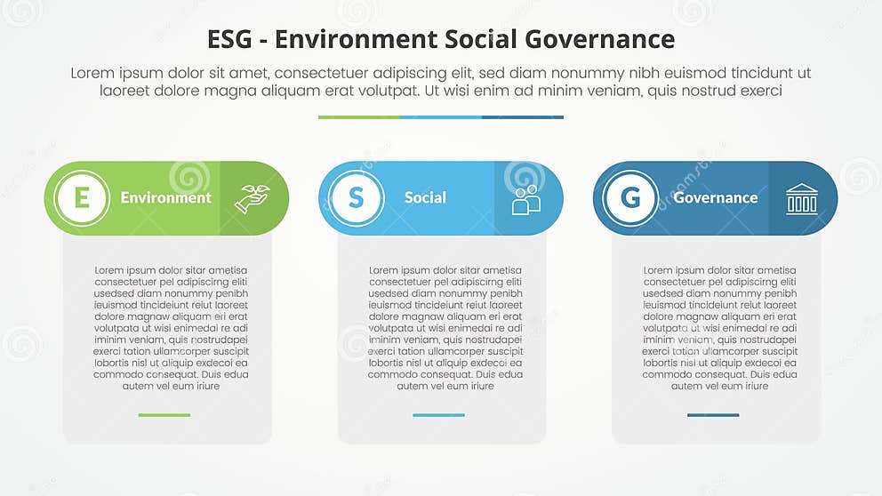 ESG Frameworks Infographic Concept for Slide Presentation with Table ...