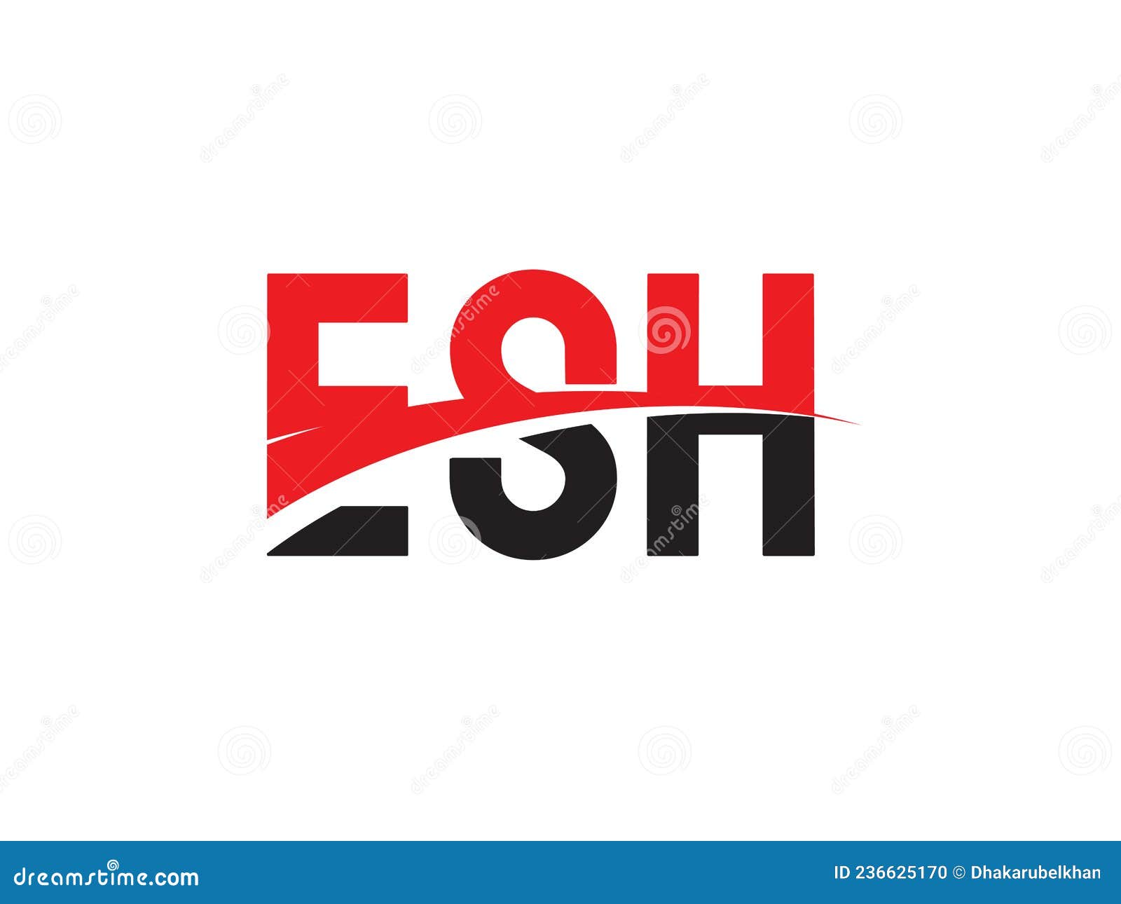 ESH Letter Initial Logo Design Vector Illustration Stock Vector ...