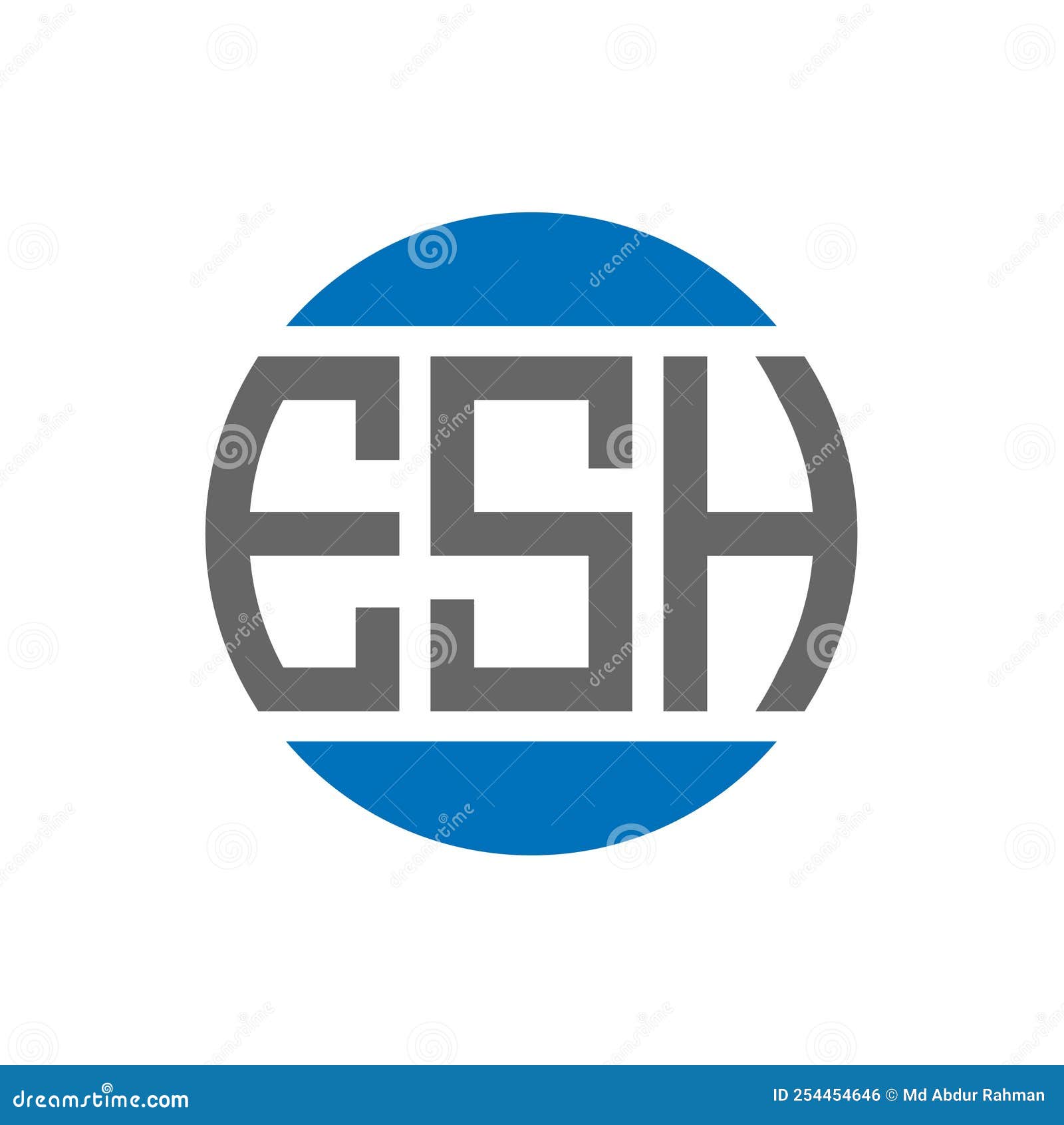 ESH Letter Logo Design on White Background. ESH Creative Initials ...