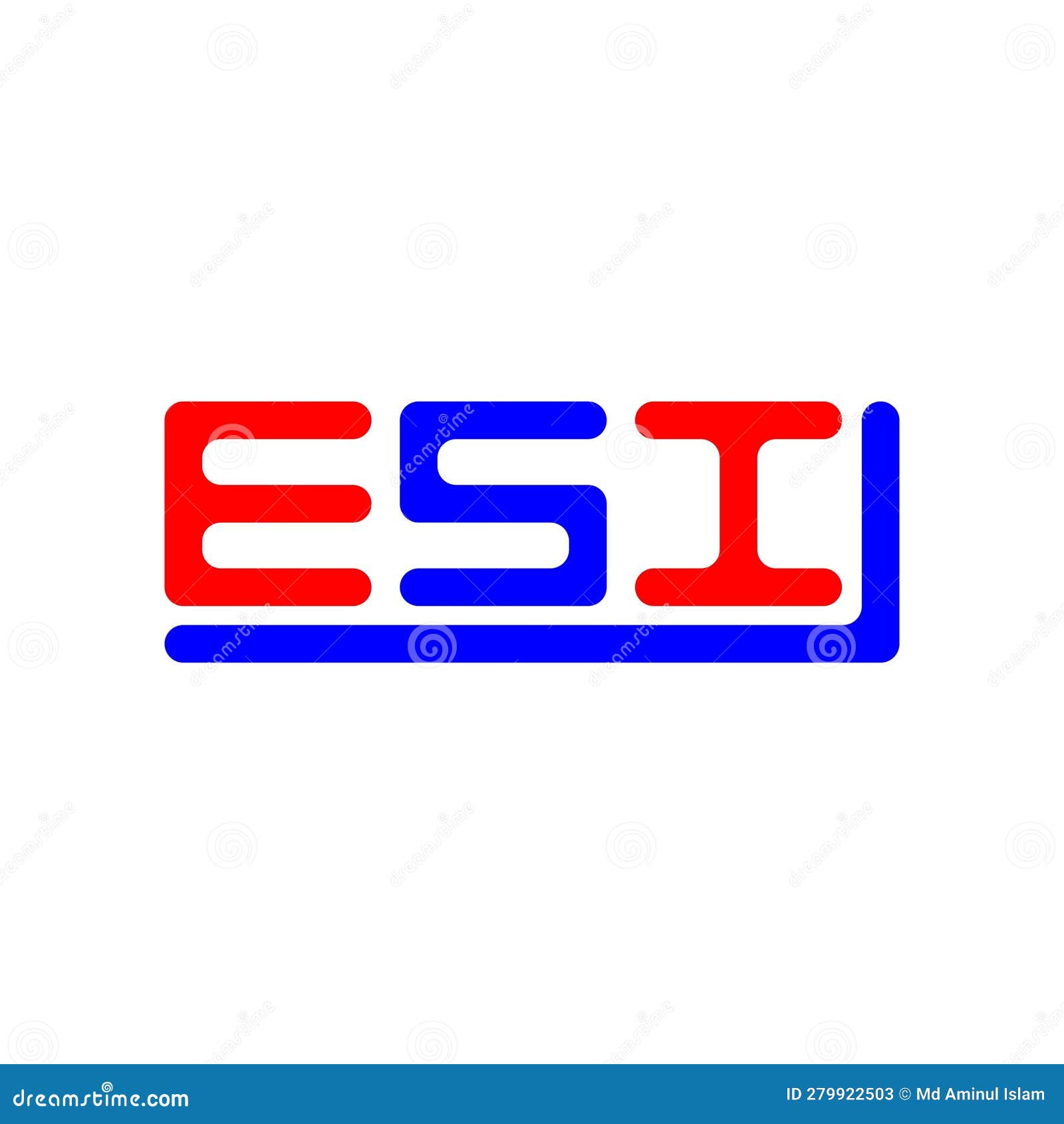 ESI Letter Logo Creative Design with Vector Graphic, ESI Stock Vector ...